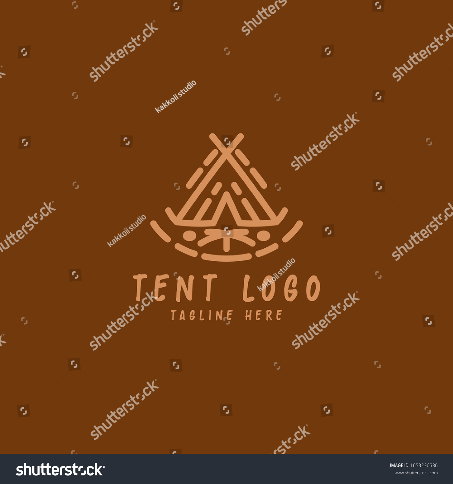 Tent Logo Design Vector Template Stock Vector (Royalty Free) 1653236536