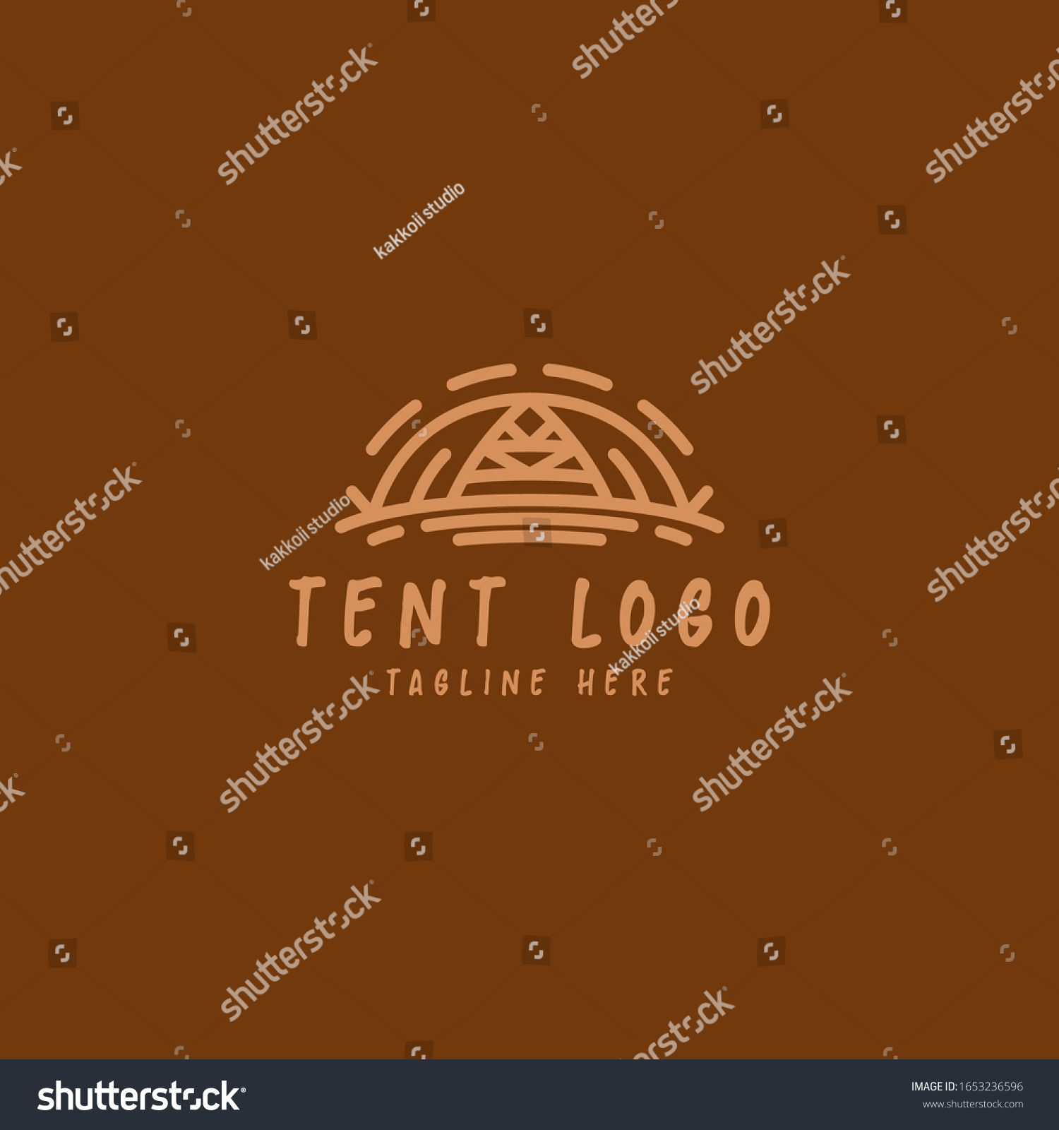 Tent Logo Design Vector Template Stock Vector (Royalty Free) 1653236596