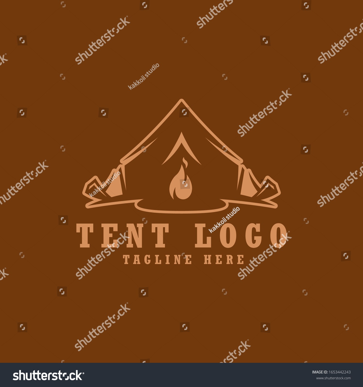 Tent Logo Design Vector Template Stock Vector (Royalty Free) 1653442243 ...