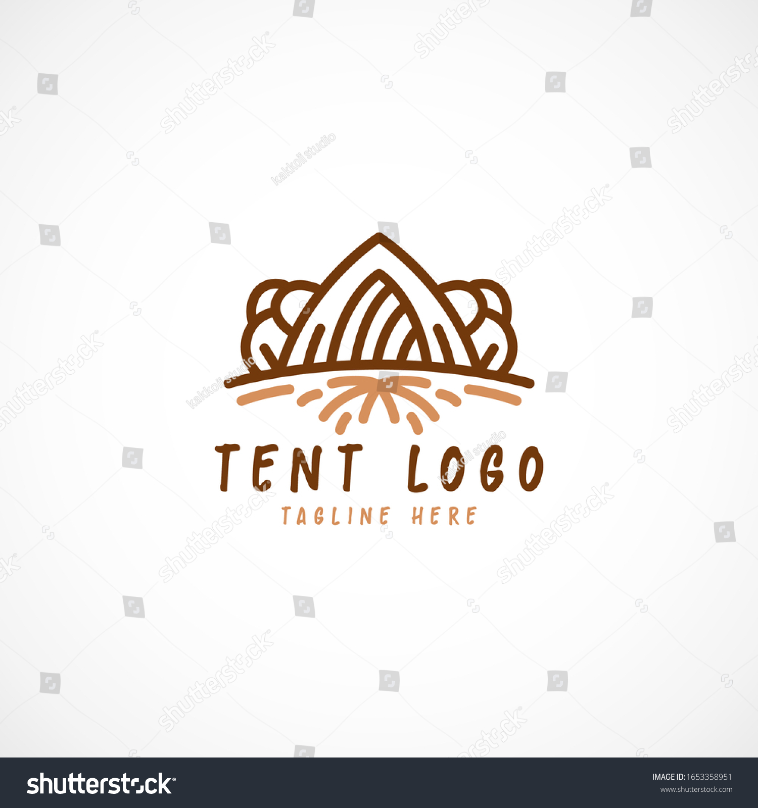 Tent Logo Design Vector Template Illustrator Stock Vector (Royalty Free ...