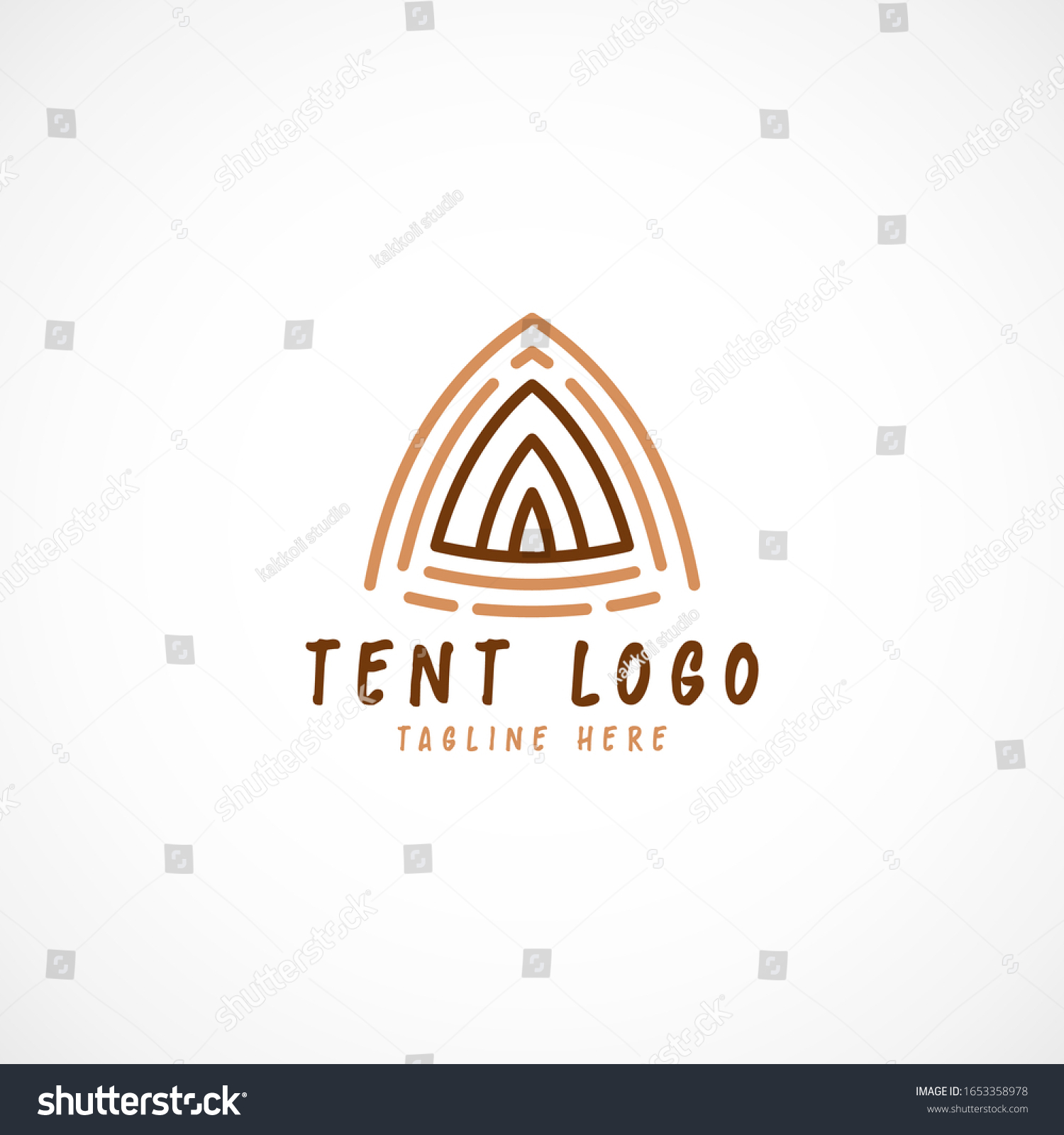 Tent Logo Design Vector Template Illustrator Stock Vector (Royalty Free ...