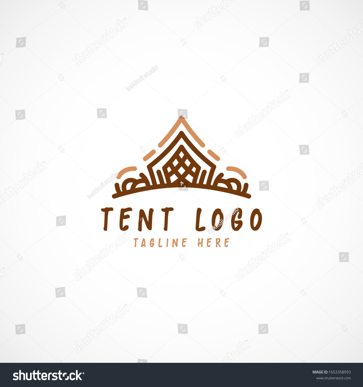 Tent Logo Design Vector Template Illustrator Stock Vector (Royalty Free ...