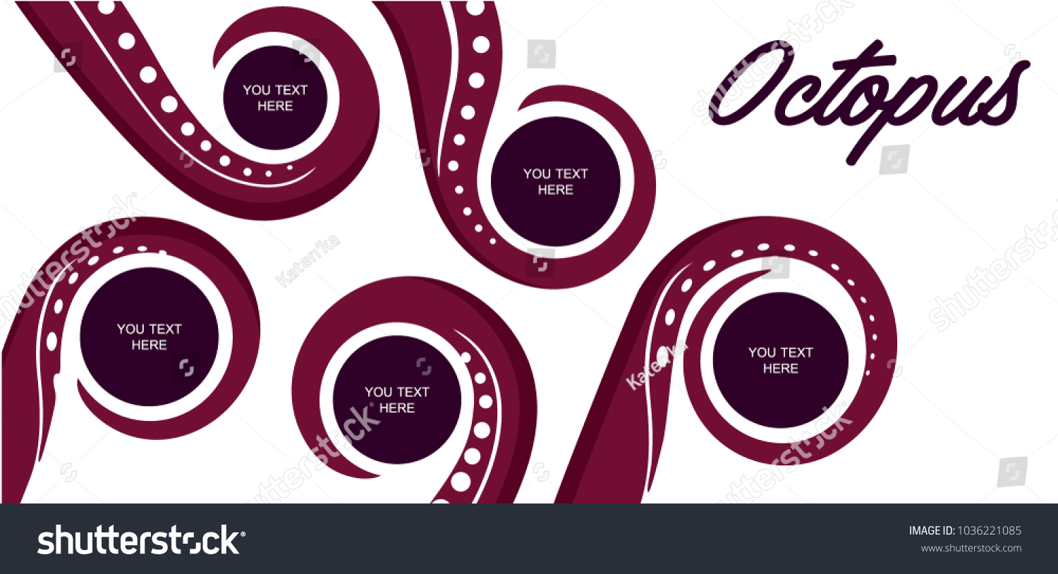 Tentacle Octopus Infographics Design Elements Vector Stock Vector ...