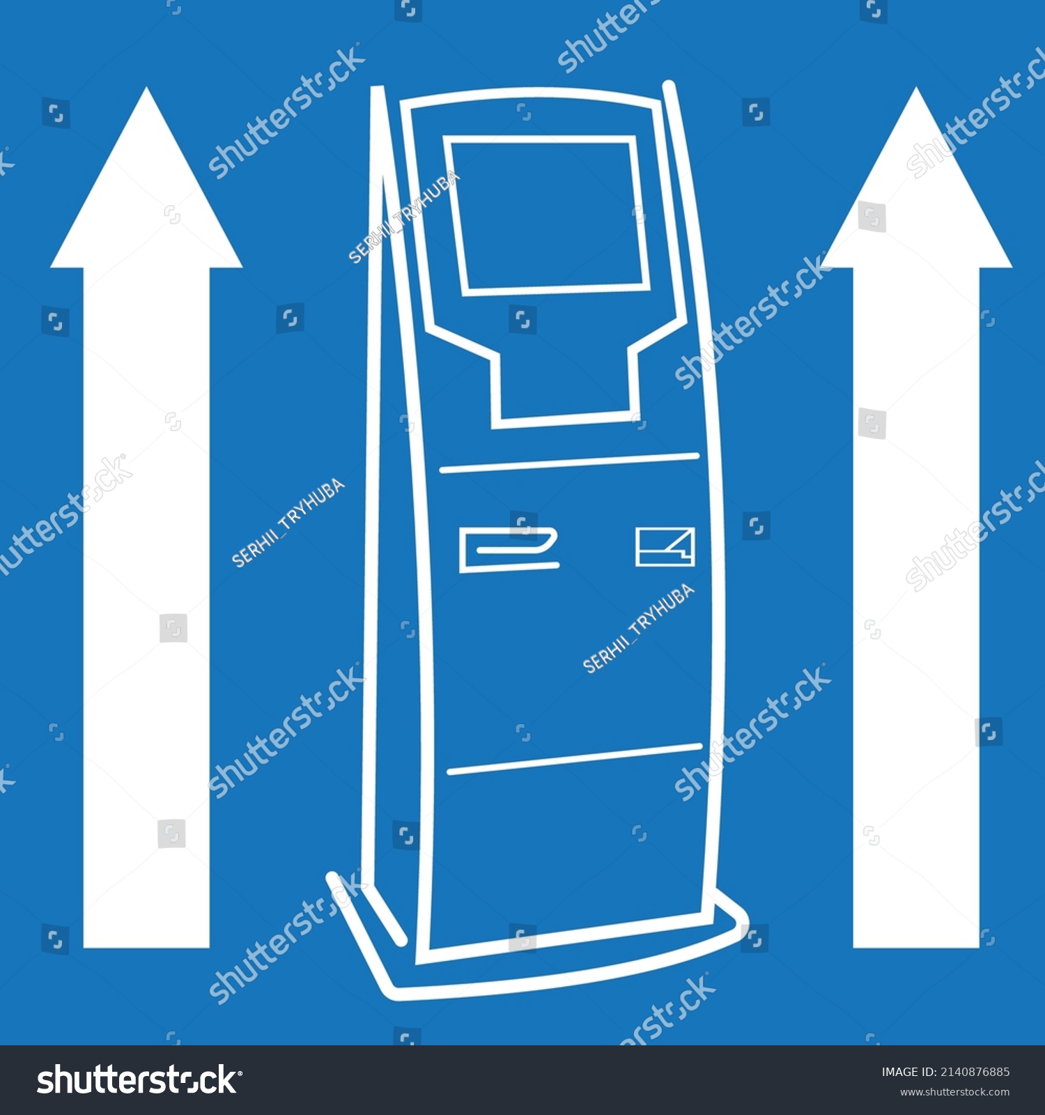 Terminal Pointer Icon Modern Vintage Vector Stock Vector (Royalty Free ...