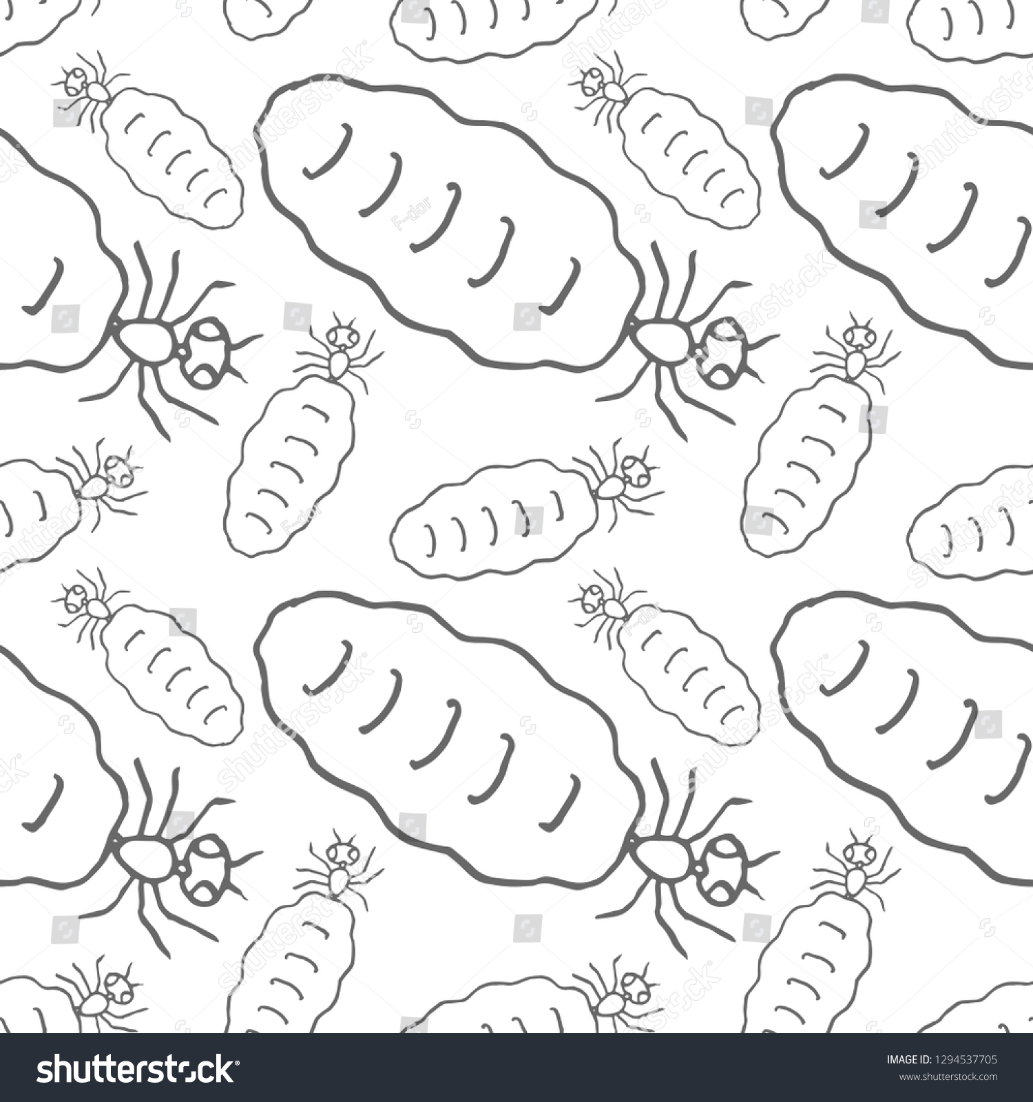 Termite Queen Vector Doodle Sketch Isolated: vector de stock (libre de ...