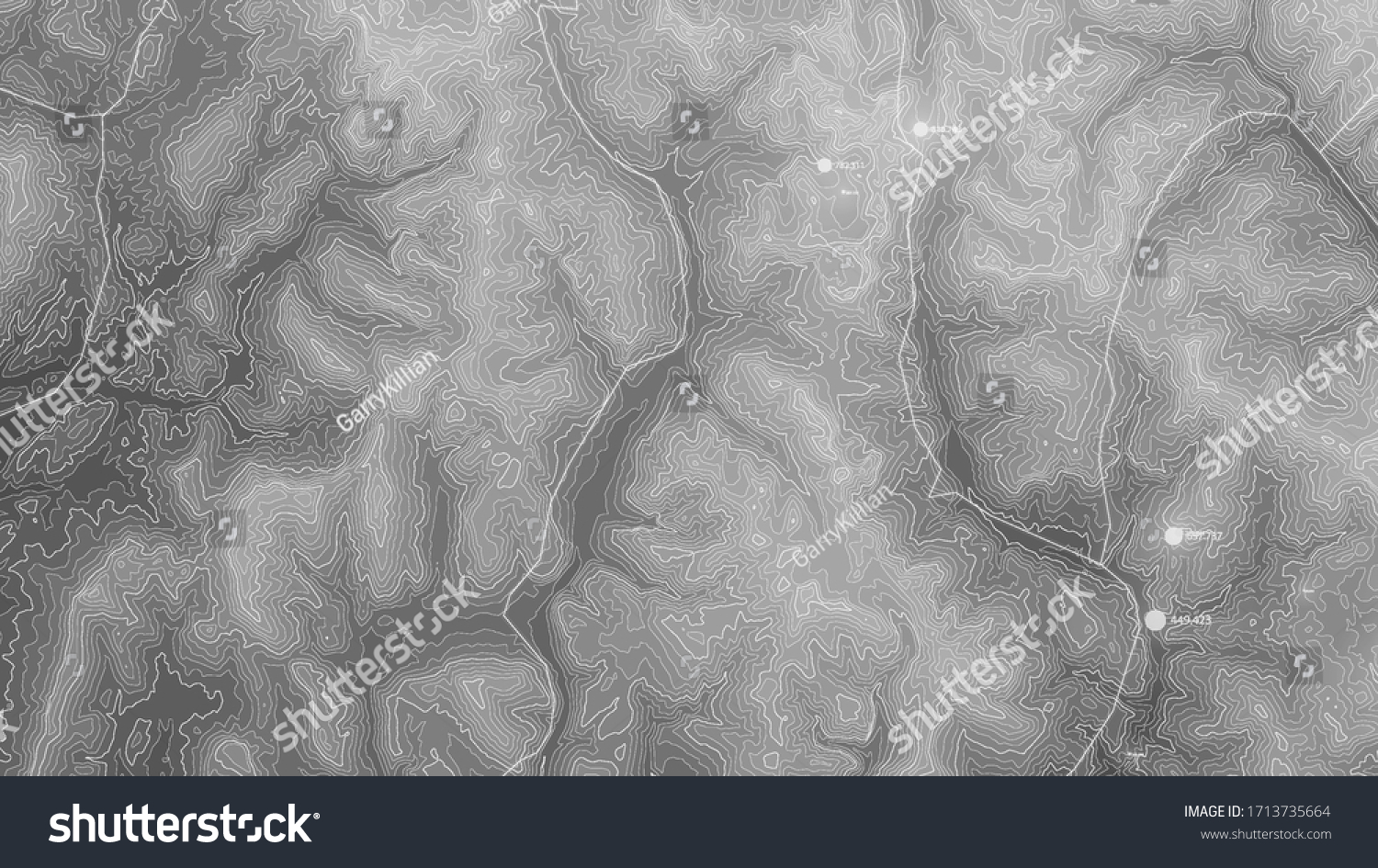 Terrain Big Data Visualization Futuristic Map Stock Vector (Royalty ...