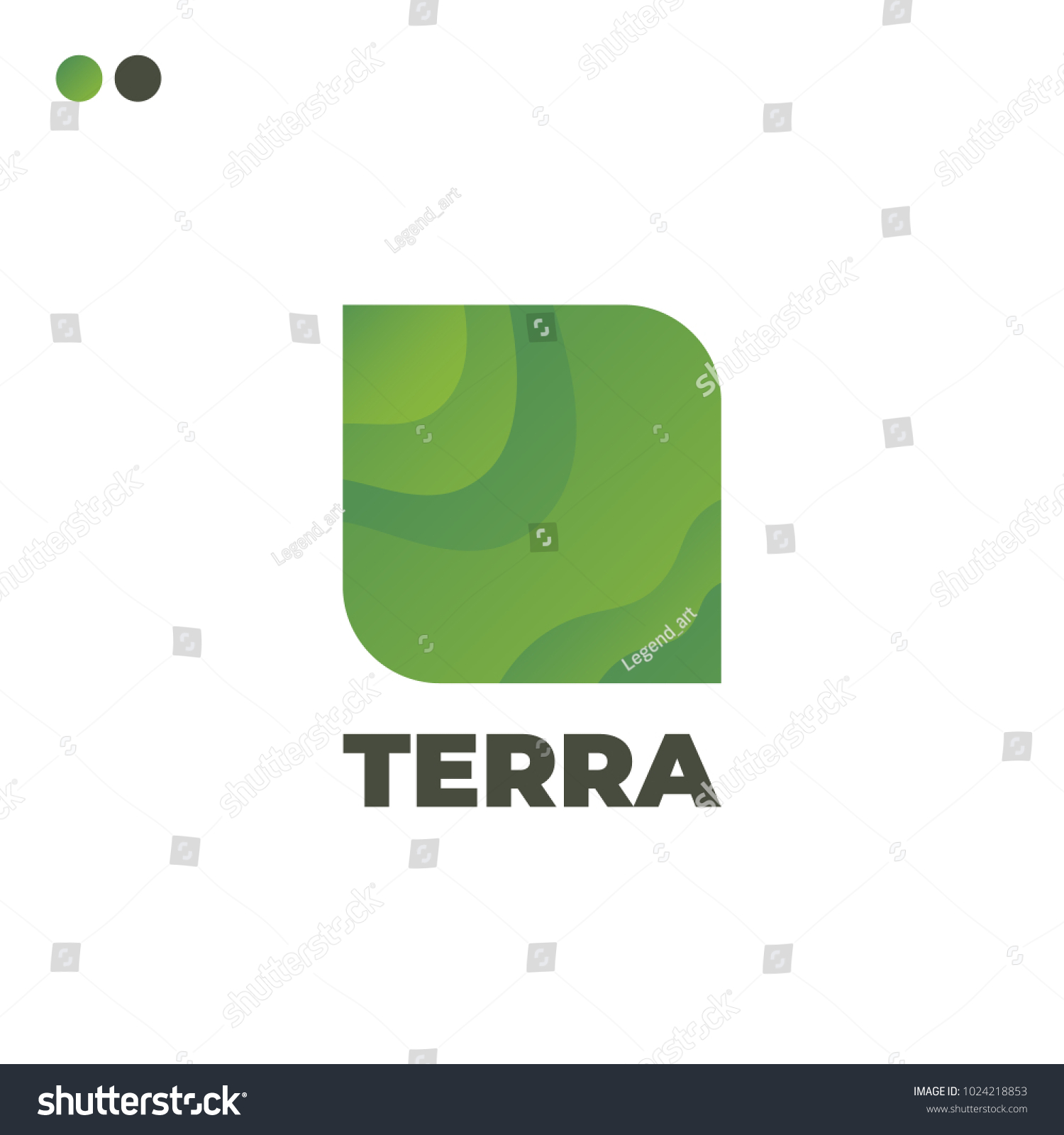 Terrain Green Square Logo Vector Ground Stock Vector (Royalty Free ...