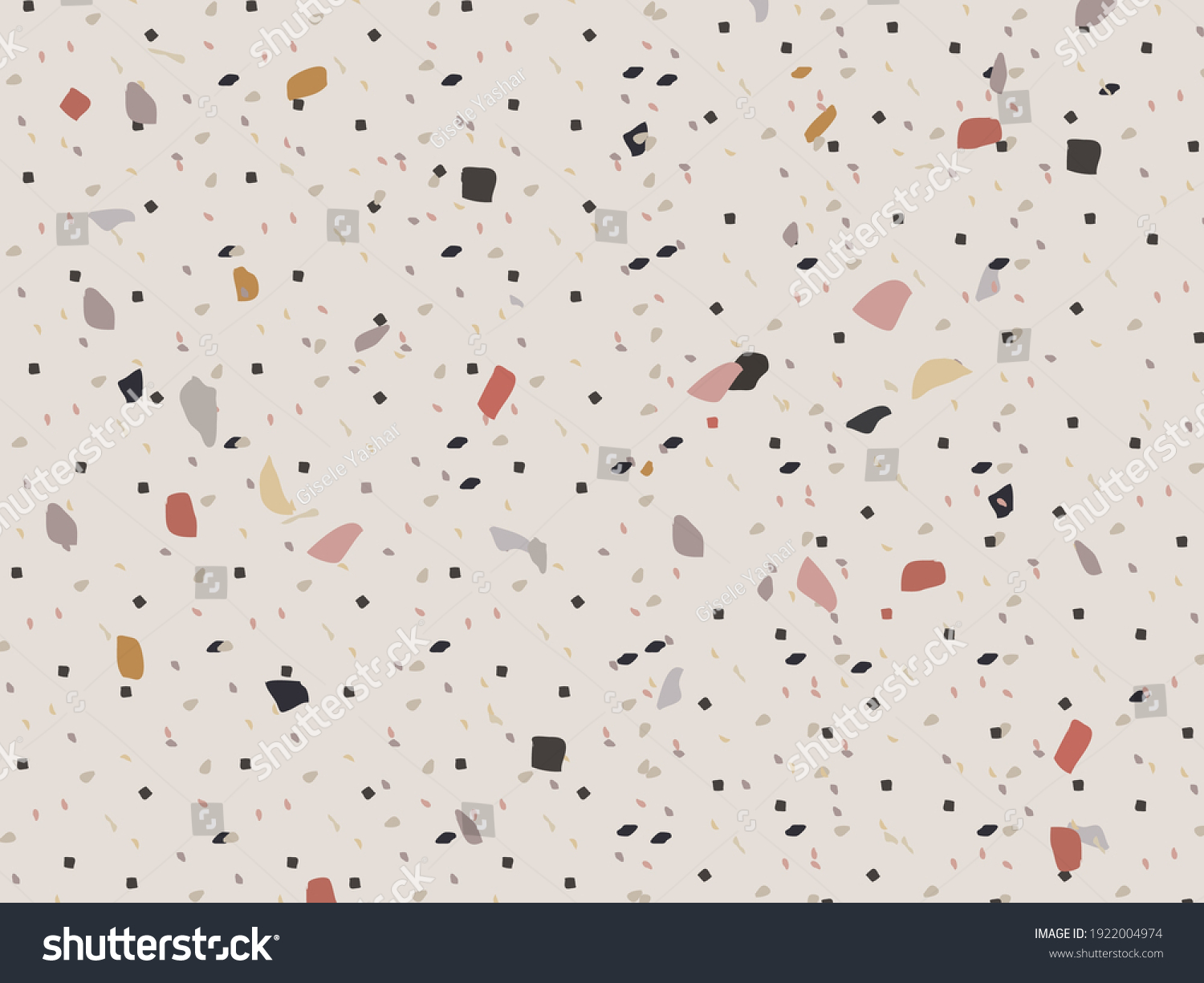 Terrazzo Background Vector Pattern Design Grey Stock Vector (Royalty ...