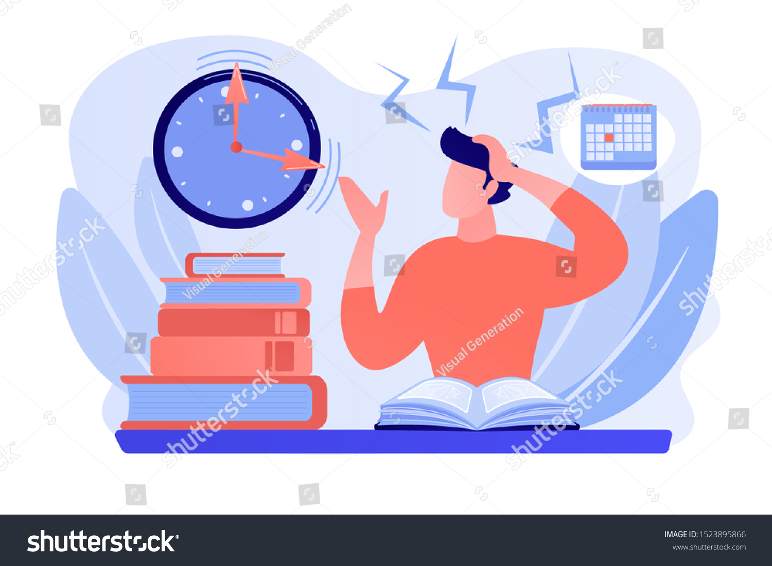 Terrible Time Crunch Cramming Material Before Stock Vector (Royalty ... Terrible Time Crunch Cramming Material Before Stock Vector (Royalty ...