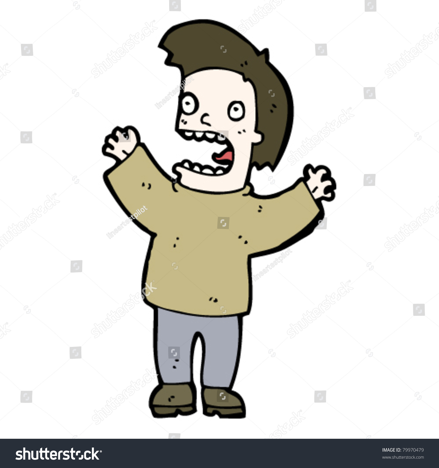 Terrified Man Cartoon Stock Vector (Royalty Free) 79970479 | Shutterstock