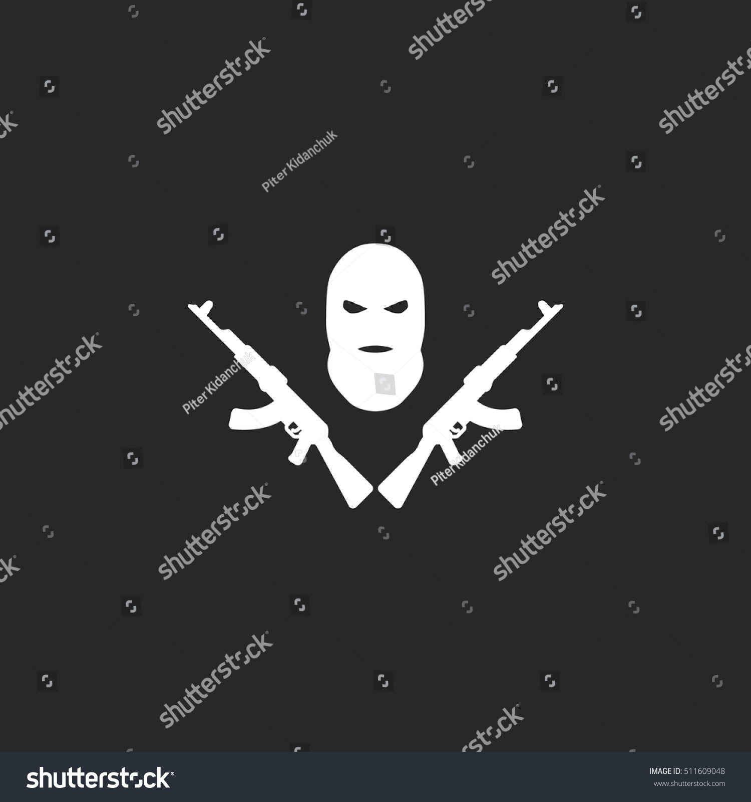 Terrorist Balaclava Mask Ak Symbol Sign Stock Vector (Royalty Free ... Terrorist Balaclava Mask Ak Symbol Sign Stock Vector (Royalty Free ...