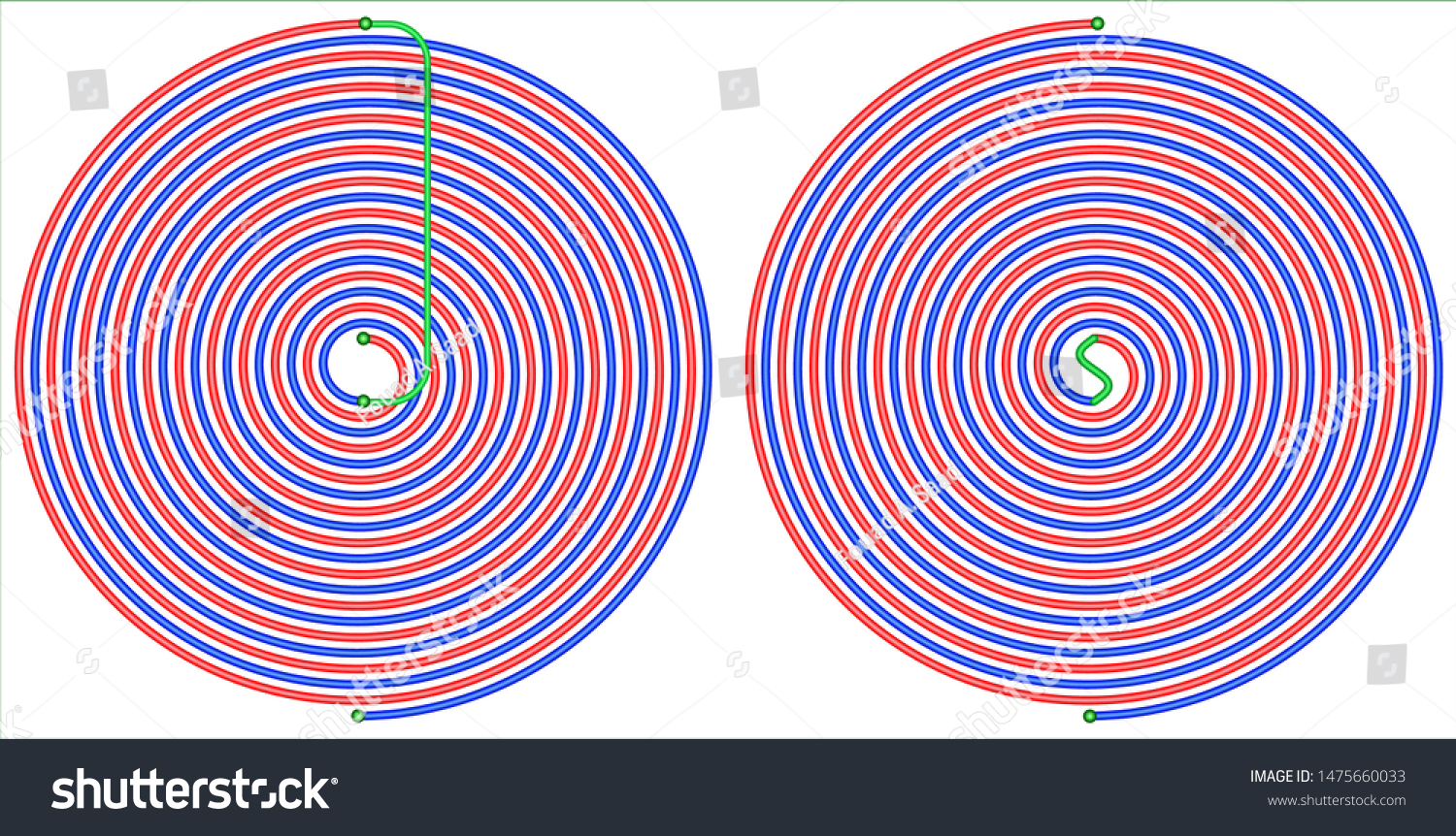 Teslas Bifilar Coil Parallel Windings Stock Vector (Royalty Free ...
