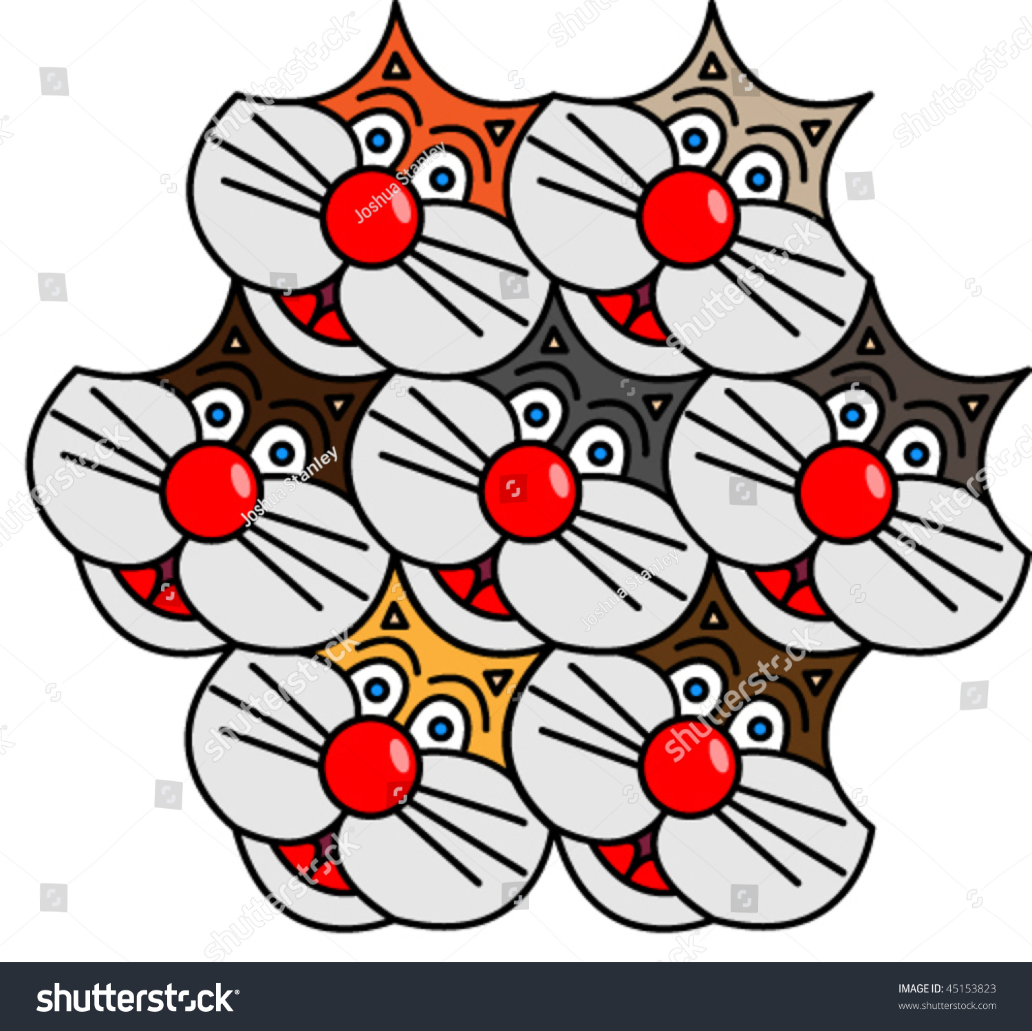 Tessellating Cats Stock Vector (Royalty Free) 45153823 - Shutterstock