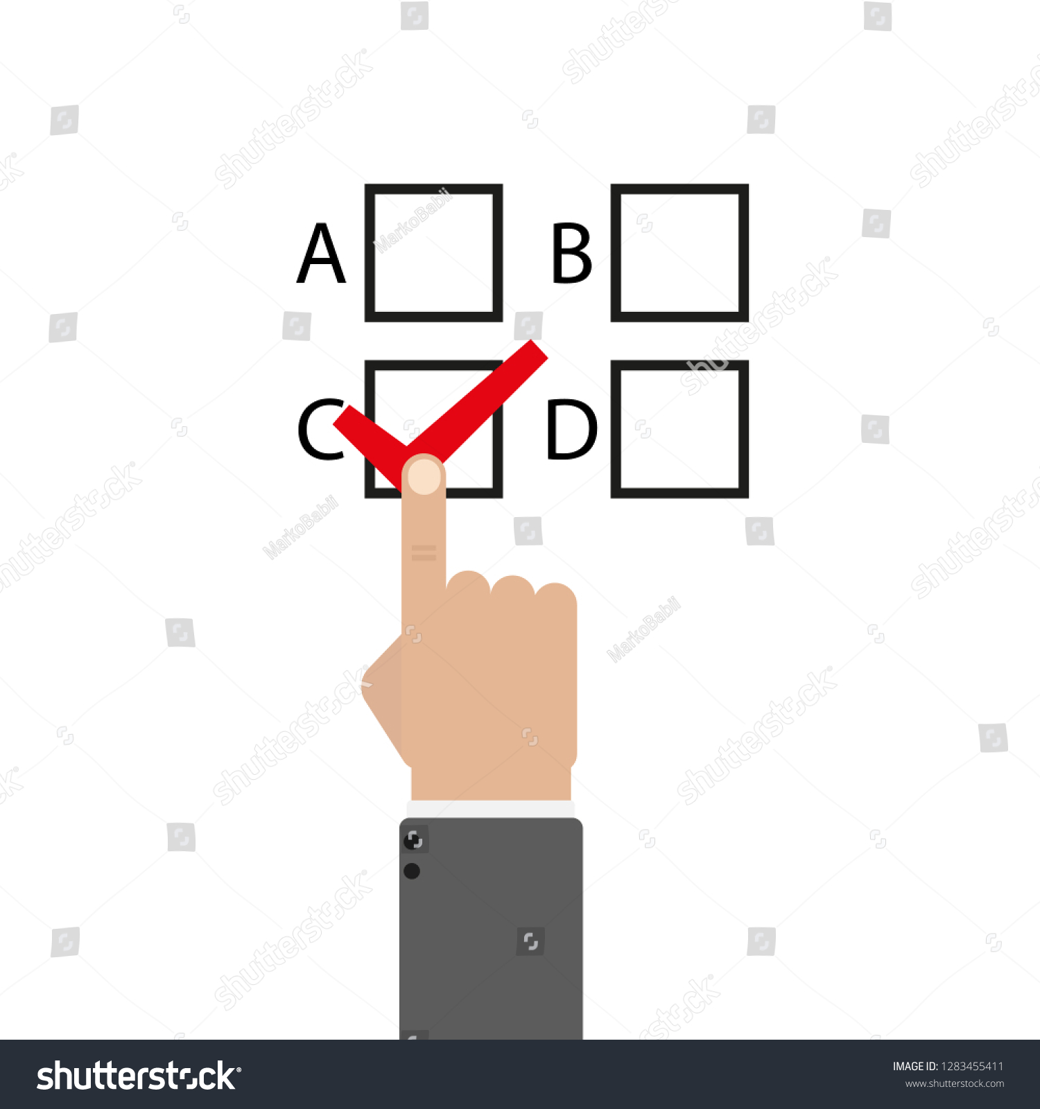 Test Illustration Vector Flat Design Stock Vector (Royalty Free) 1283455411