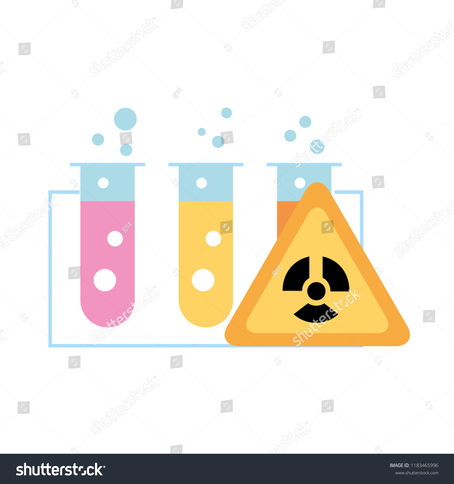 Test Tubes Laboratory Hazard Analysis Stock Vector (Royalty Free ...