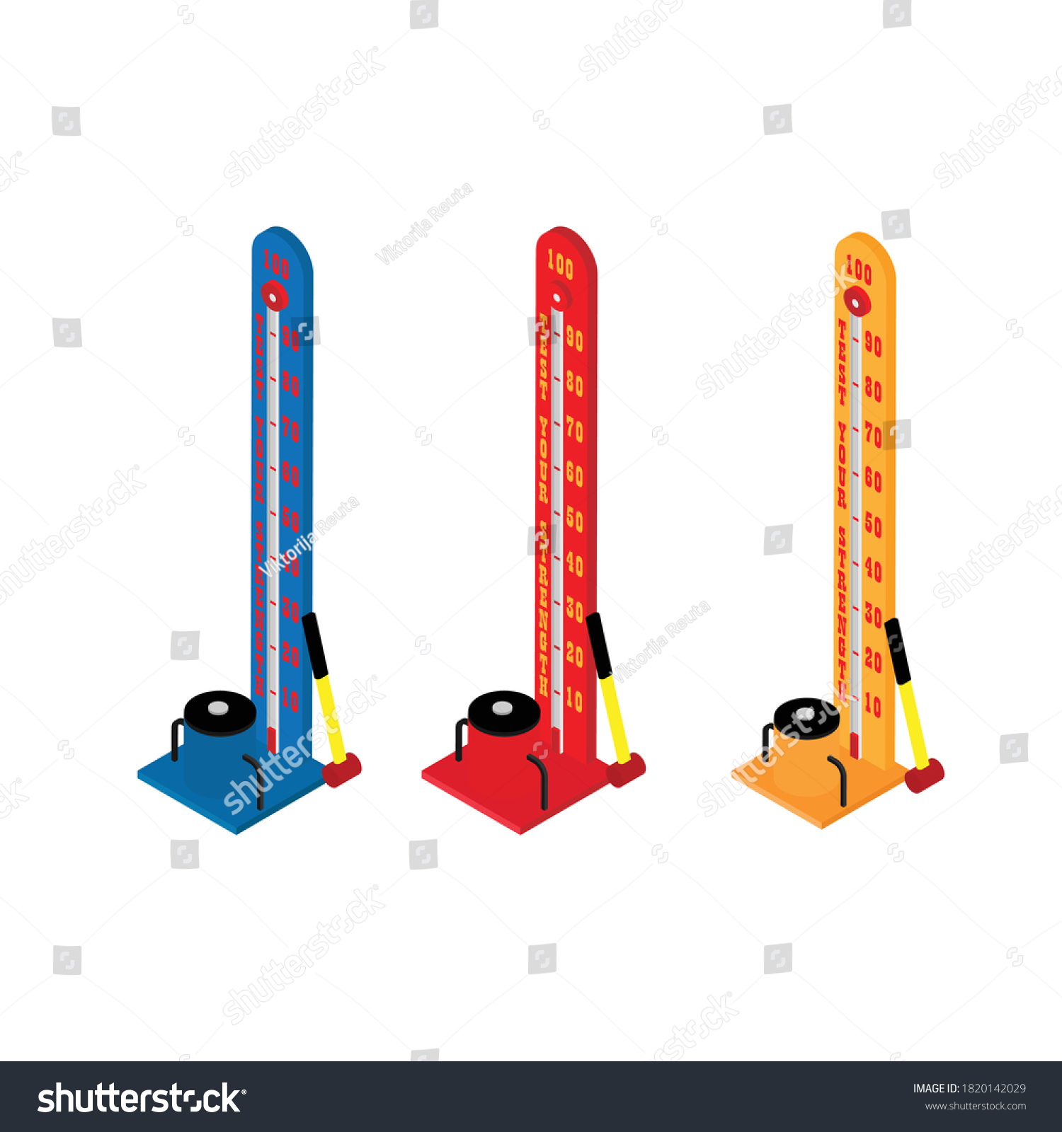 Test Your Strength Vector Isolated On Stock Vector (Royalty Free ...
