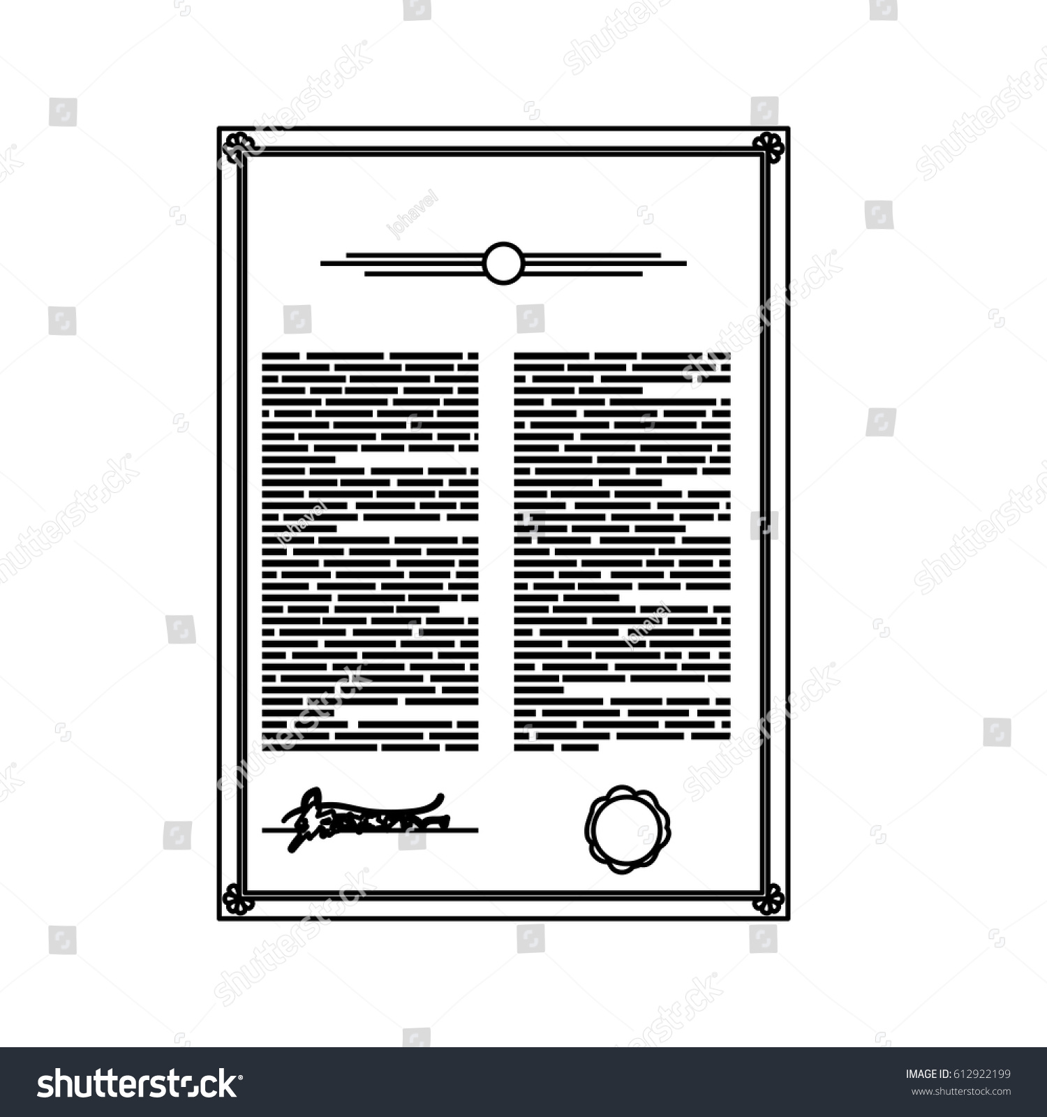 Testament Document Official Heritage Stock Vector (Royalty Free ...