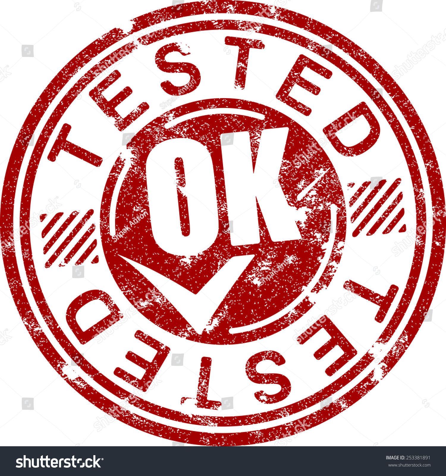 Tested Ok Rubber Stamp Stock Vector (Royalty Free) 253381891 | Shutterstock