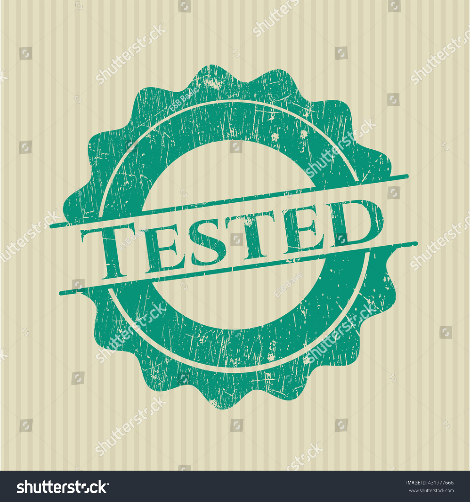 Tested Rubber Stamp Stock Vector (Royalty Free) 431977666