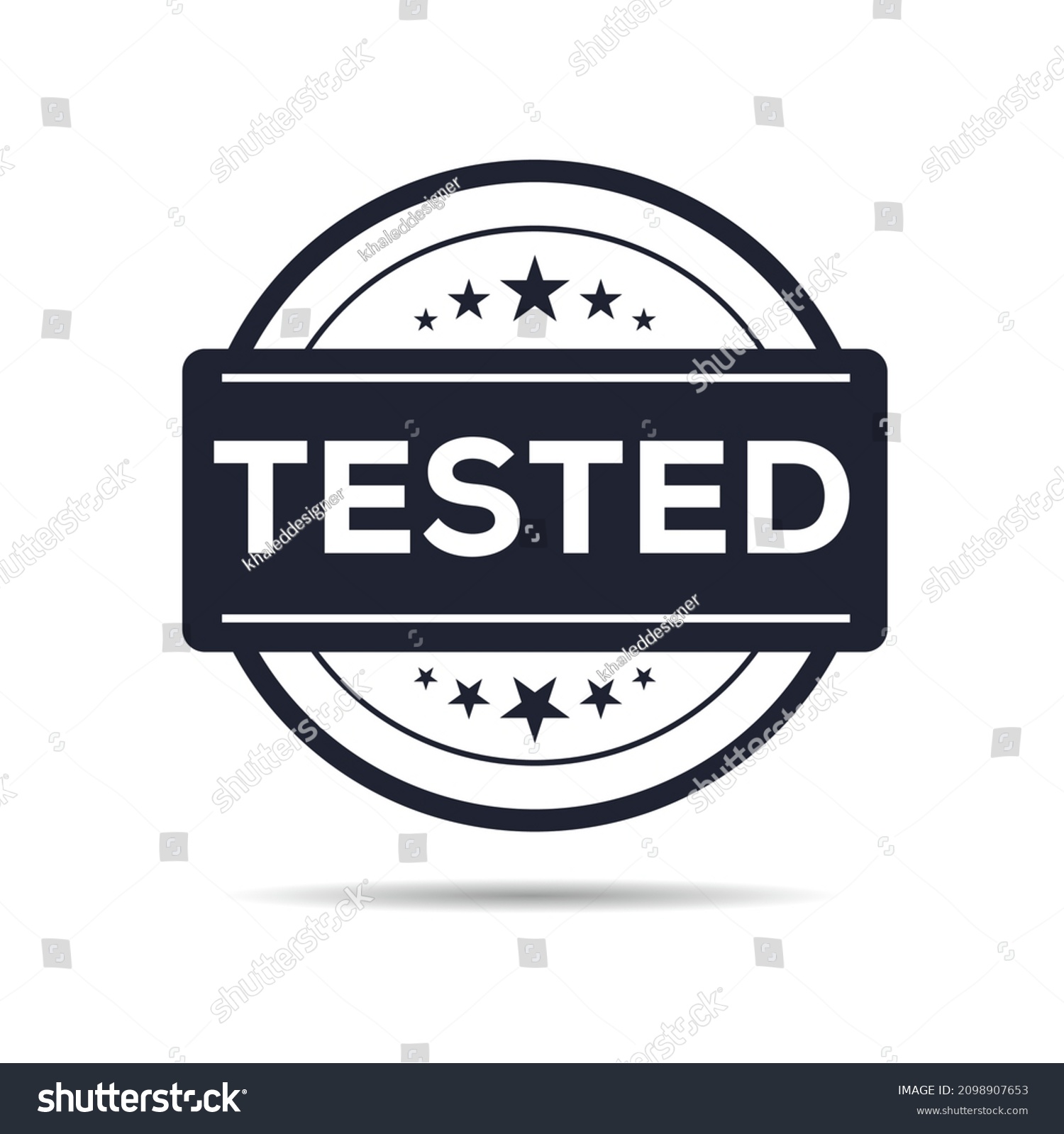 Tested Seal Stamp Vector Illustration Stock Vector (Royalty Free ...