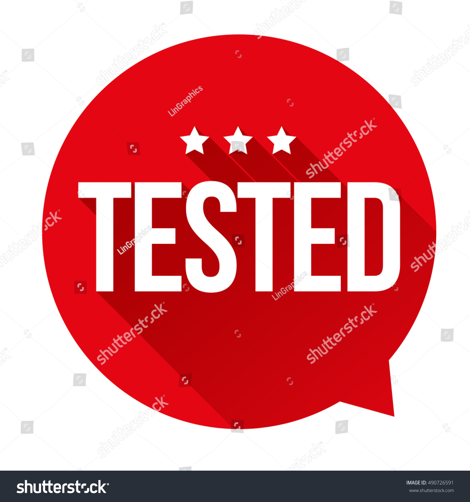 Tested Sign Speech Bubble Stock Vector (Royalty Free) 490726591 ...