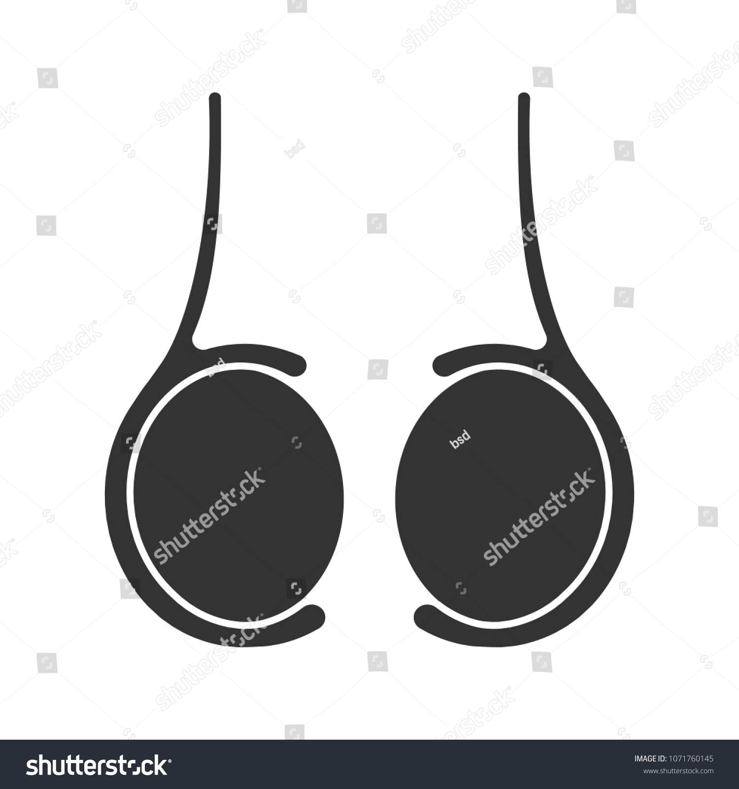 Testicles Glyph Icon Testis Male Reproductive Stock Vektorgrafik