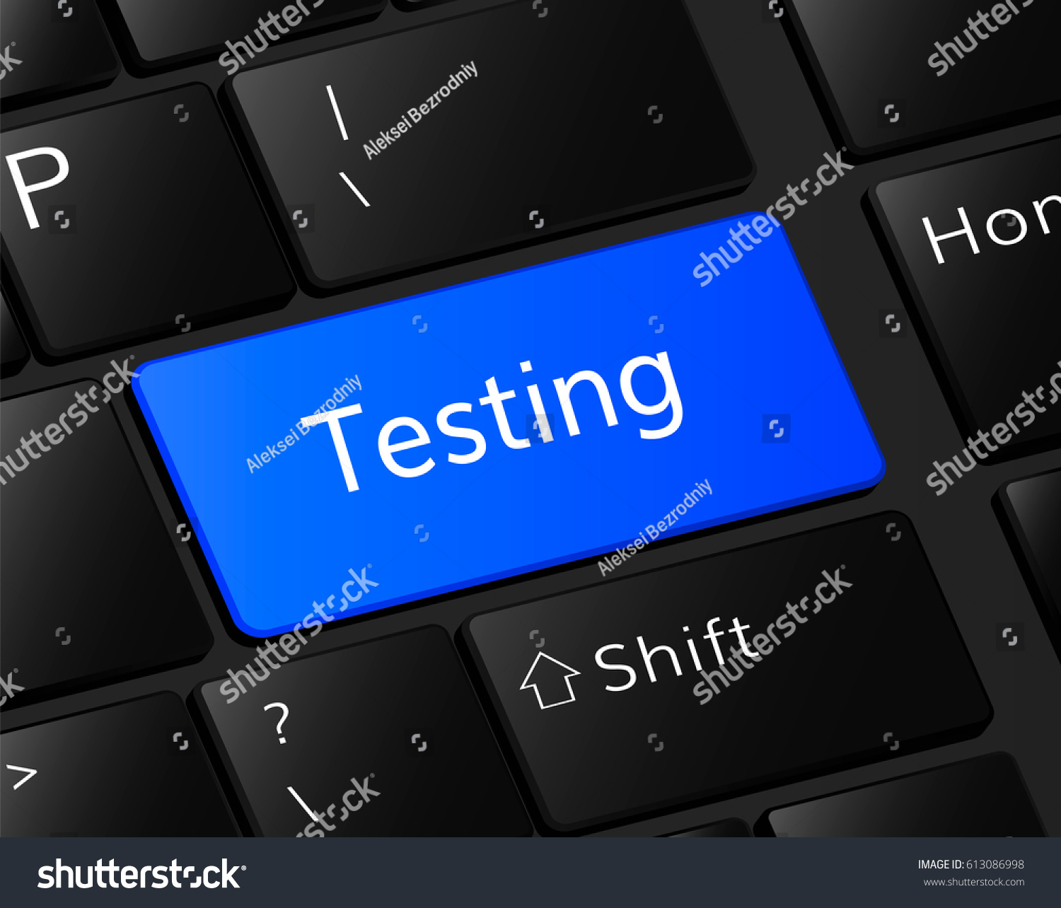 Testing Button On Keyboard Testing Concept Stock Vector (Royalty Free ...