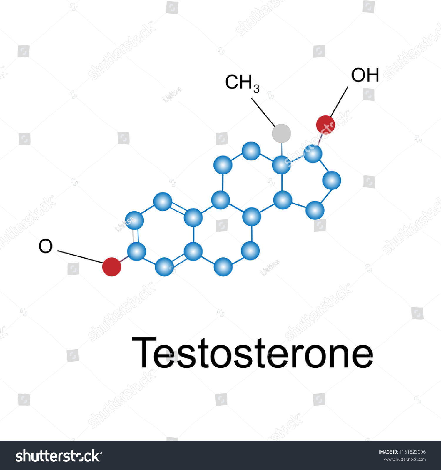 Testosterone Formula Illustration Stock Vector (Royalty Free) 1161823996