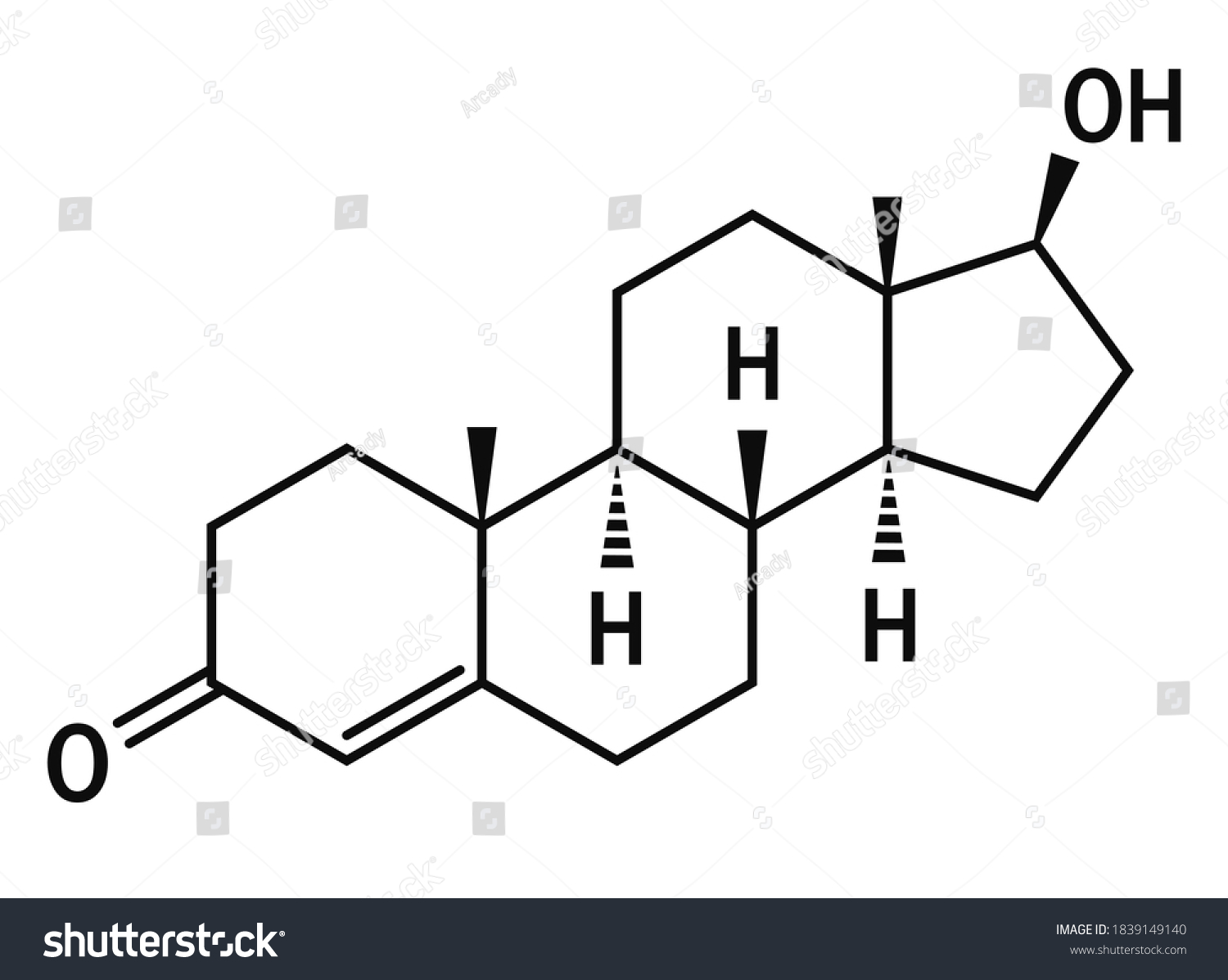 Testosterone Hormone Molecule Vector Illustration Stock Vector (Royalty ...