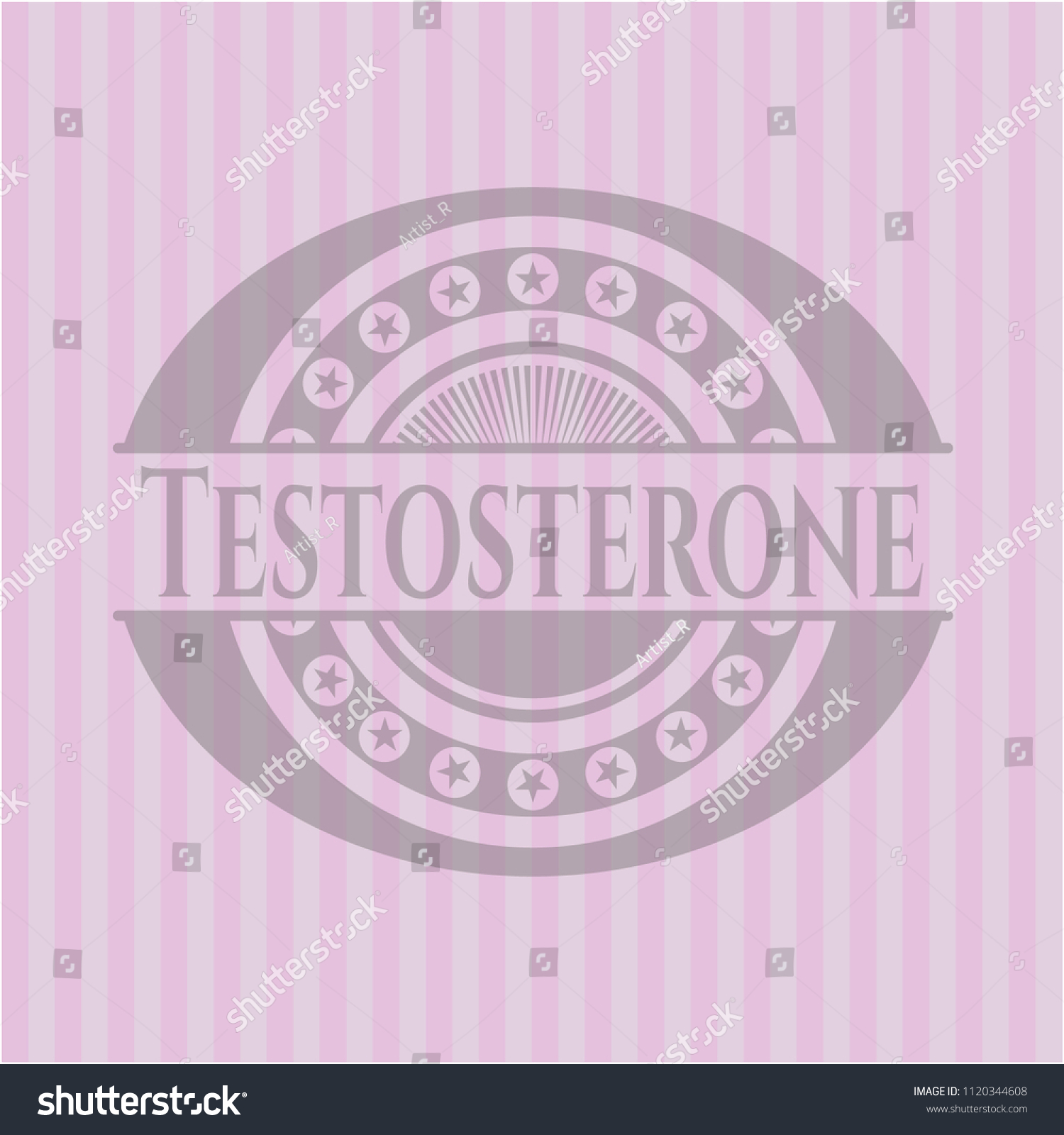 Testosterone Pink Emblem Retro Stock Vector (Royalty Free) 1120344608 ...