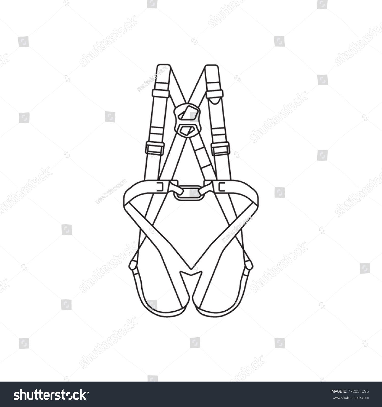 Tether Tether Vector Tether Safety Contour Stock Vector (Royalty Free ...