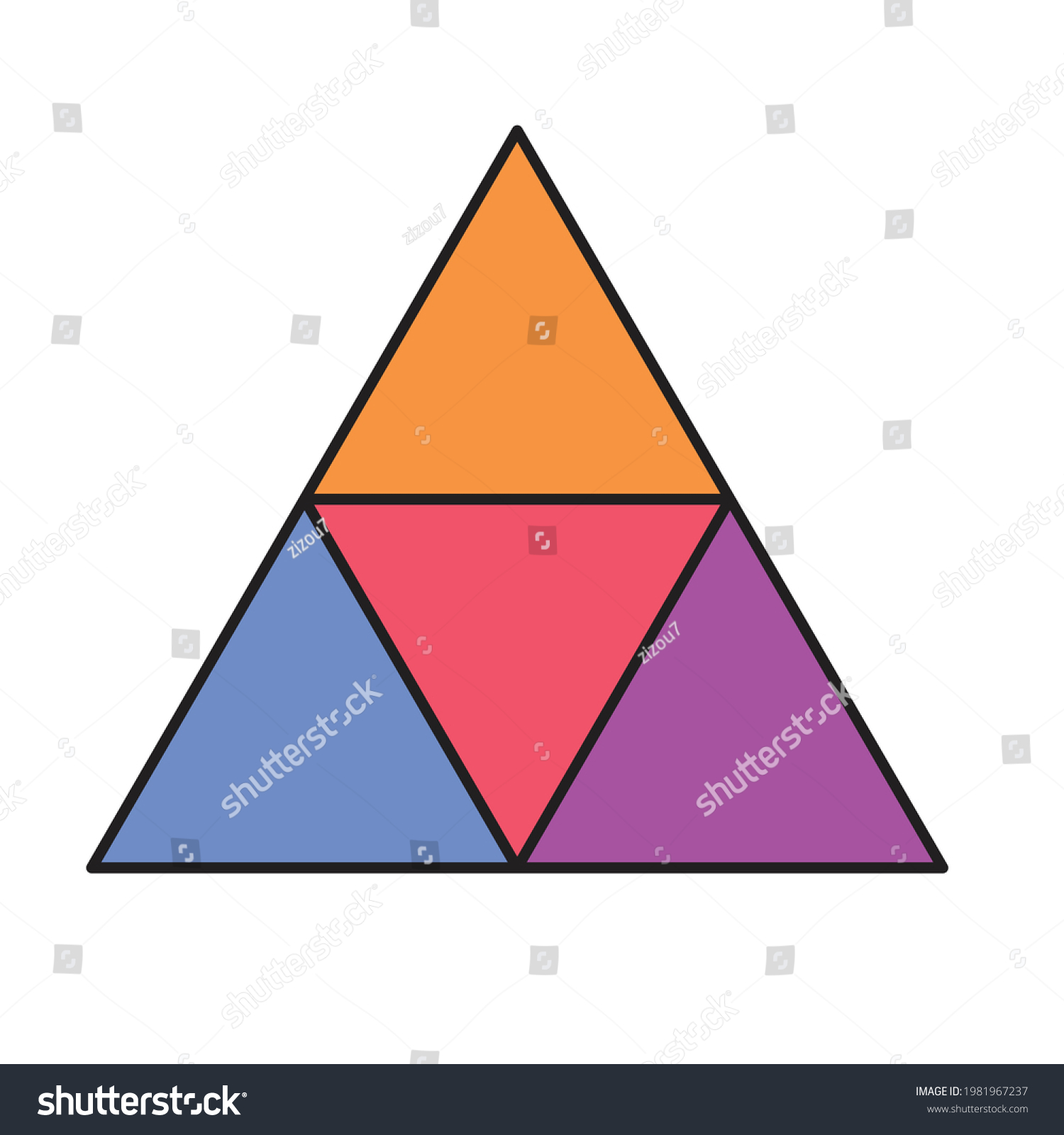 Tetrahedron Triangular Pyramid Shape Stock Vector (Royalty Free ...