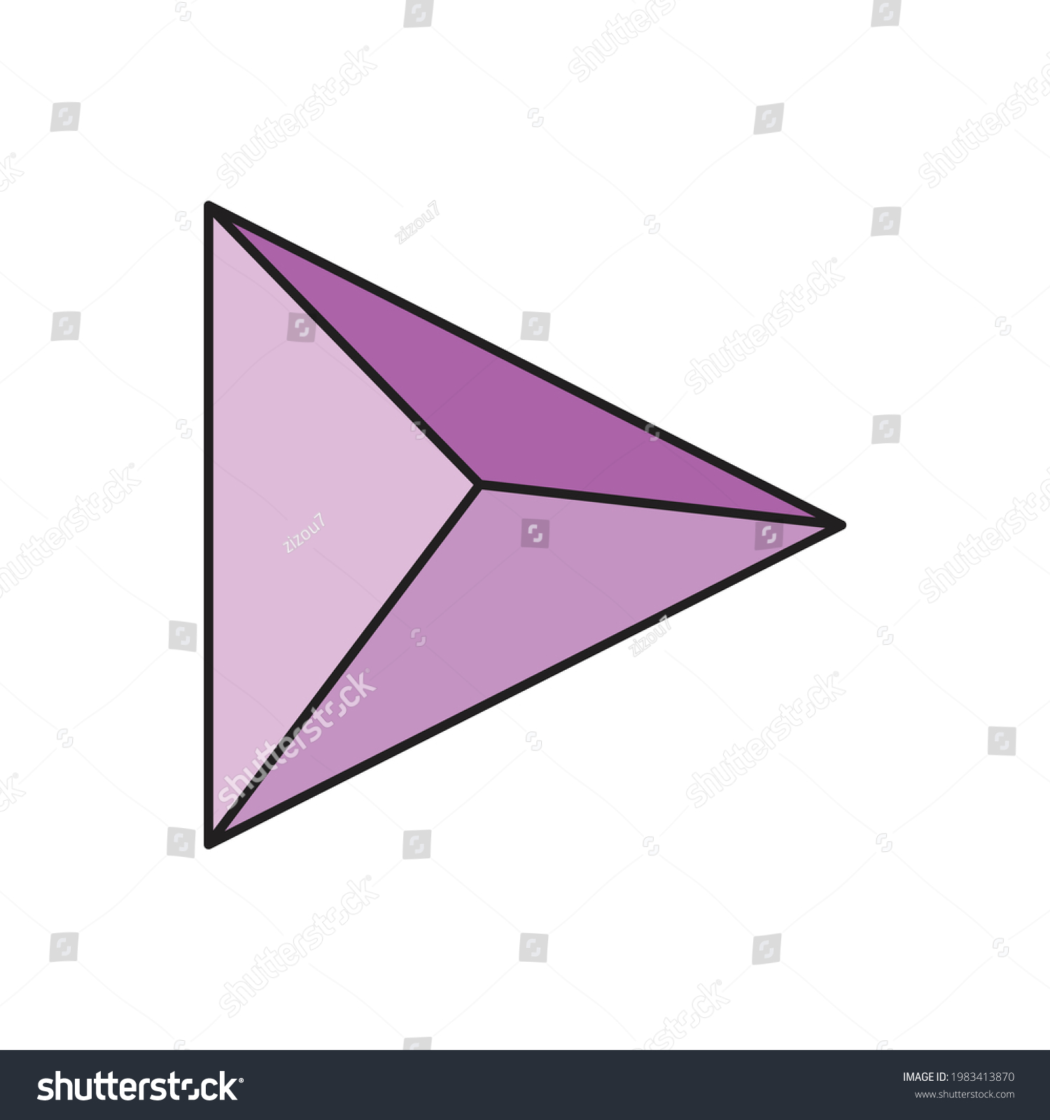 Tetrahedron Triangular Pyramid Shape Stock Vector (Royalty Free ...