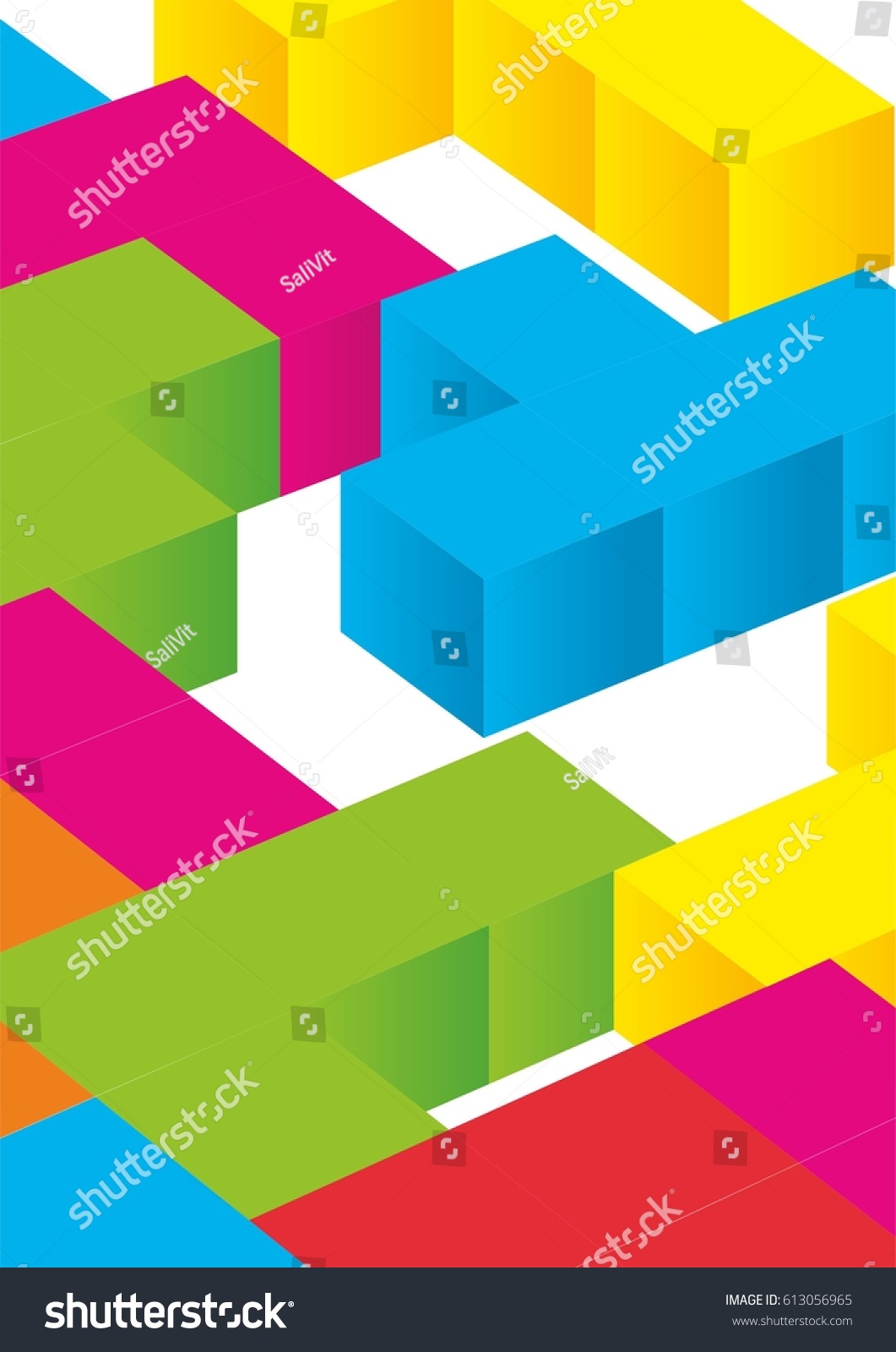 Tetris Game Vector Image Stock Vector (Royalty Free) 613056965