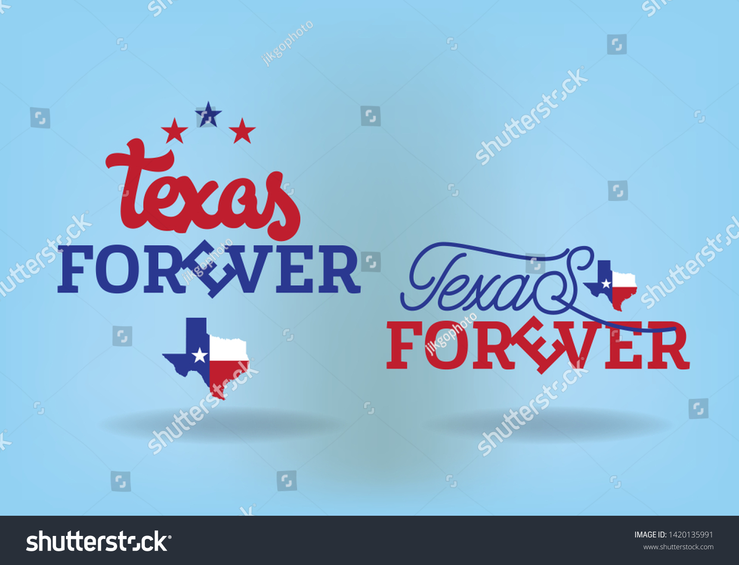 Texas Forever Logo Design Concept Small Stock Vector (Royalty Free ...