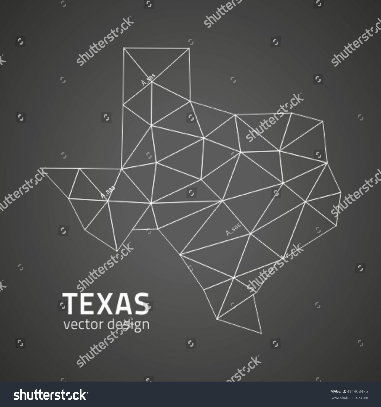 Texas Grey Vector Outline Map: Stock-Vektorgrafik (Lizenzfrei ...