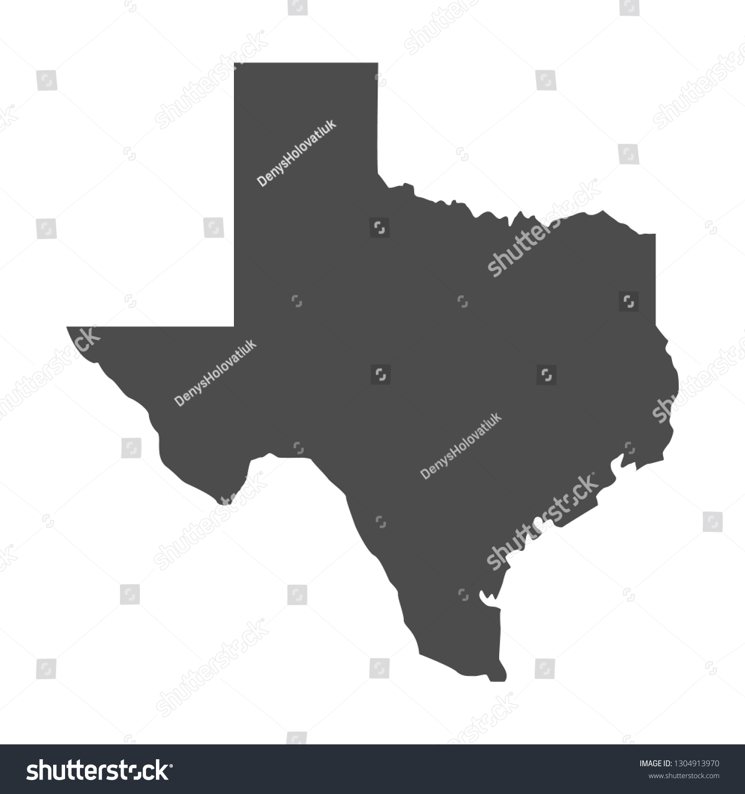 Texas Map Icon Vector Texas Shape Stock Vector (Royalty Free ...