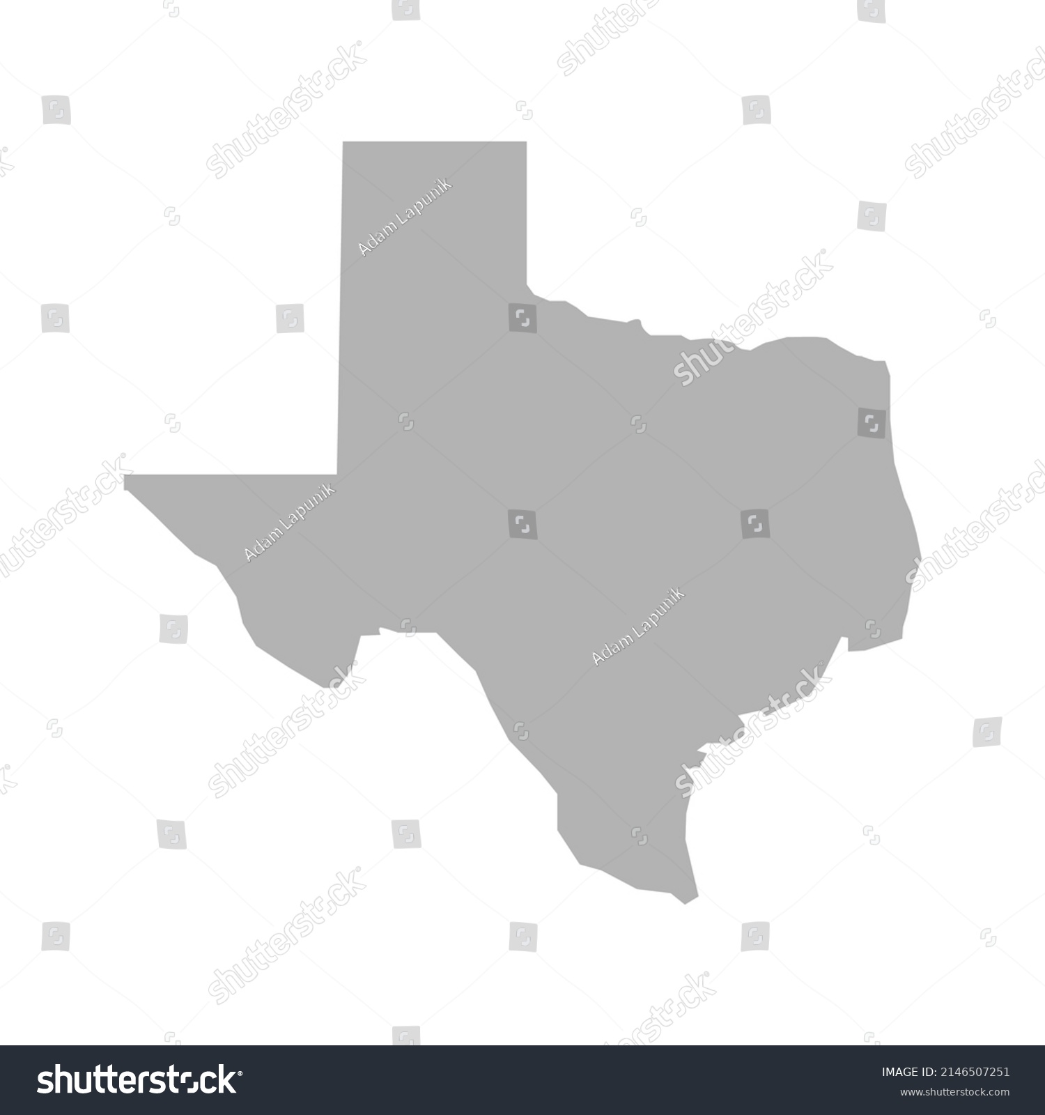 Texas Map Vector Icon On White Stock Vector (Royalty Free) 2146507251 ...