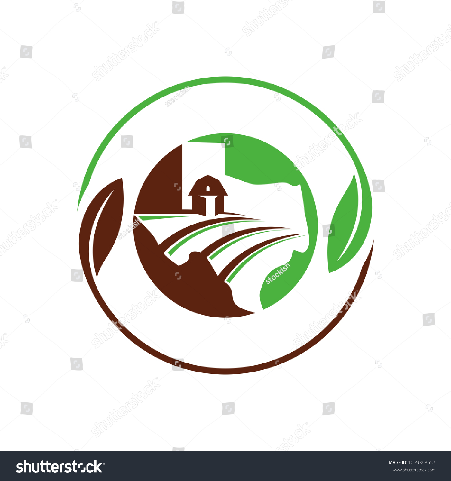 Texas Map Farm Vector Logo Stock Vector (Royalty Free) 1059368657