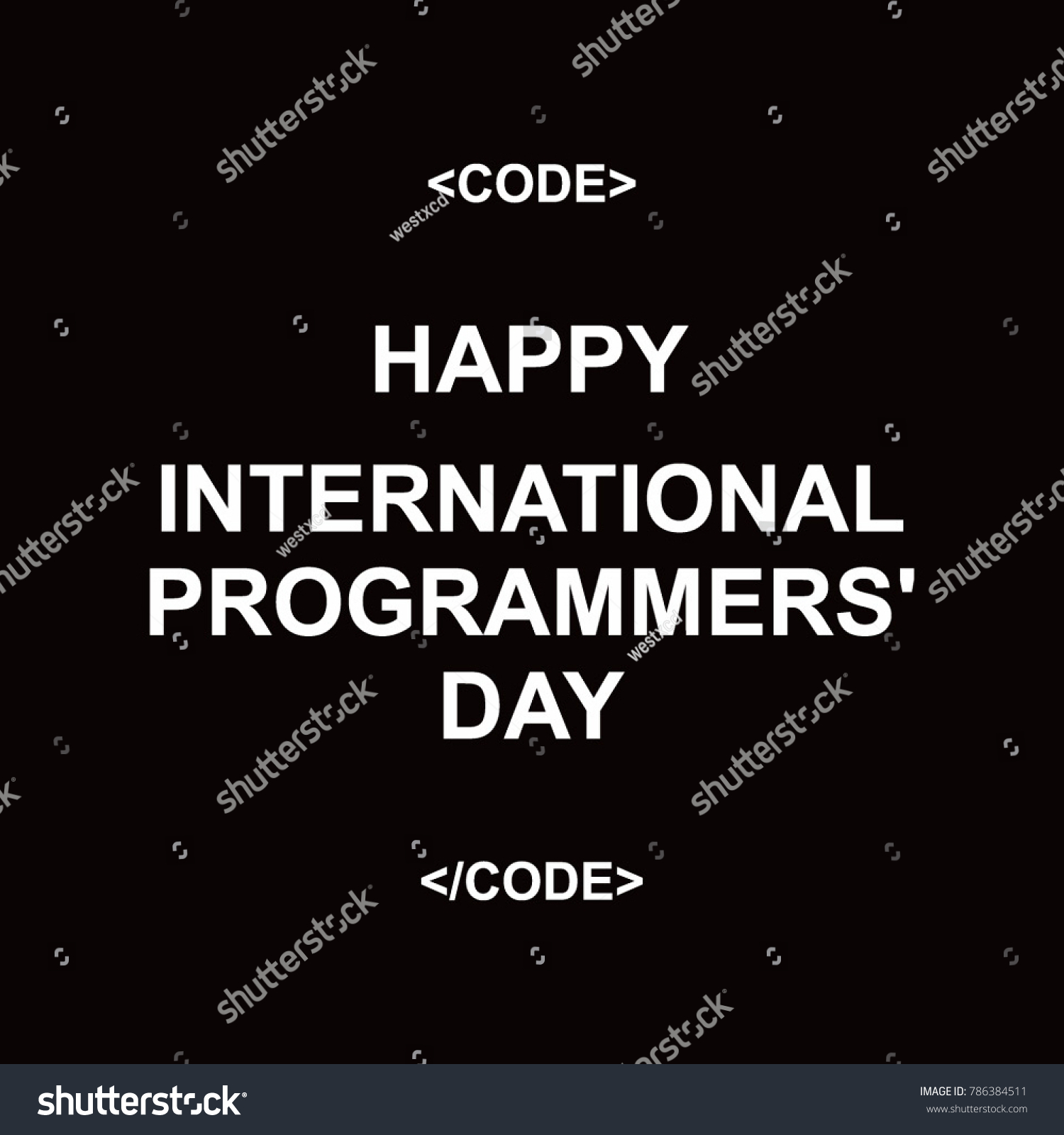 Text Banner Happy International Programmers Day Stock Vector (Royalty ...