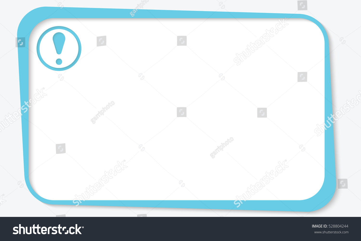 Text Box Fill Your Text Exclamation Stock Vector (Royalty Free) 528804244