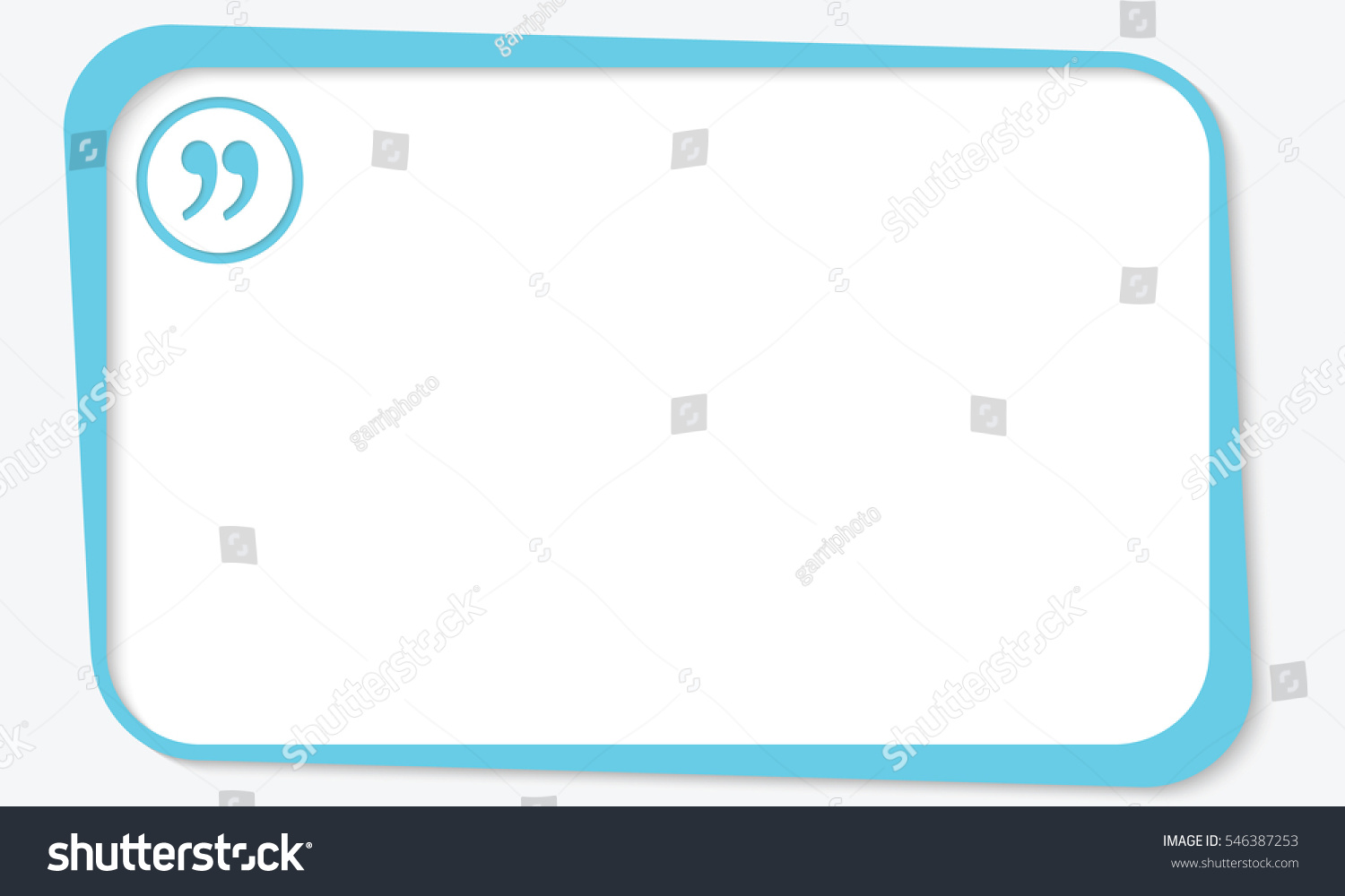 Text Box Fill Your Text Quotation Stock Vector (Royalty Free) 546387253 ...