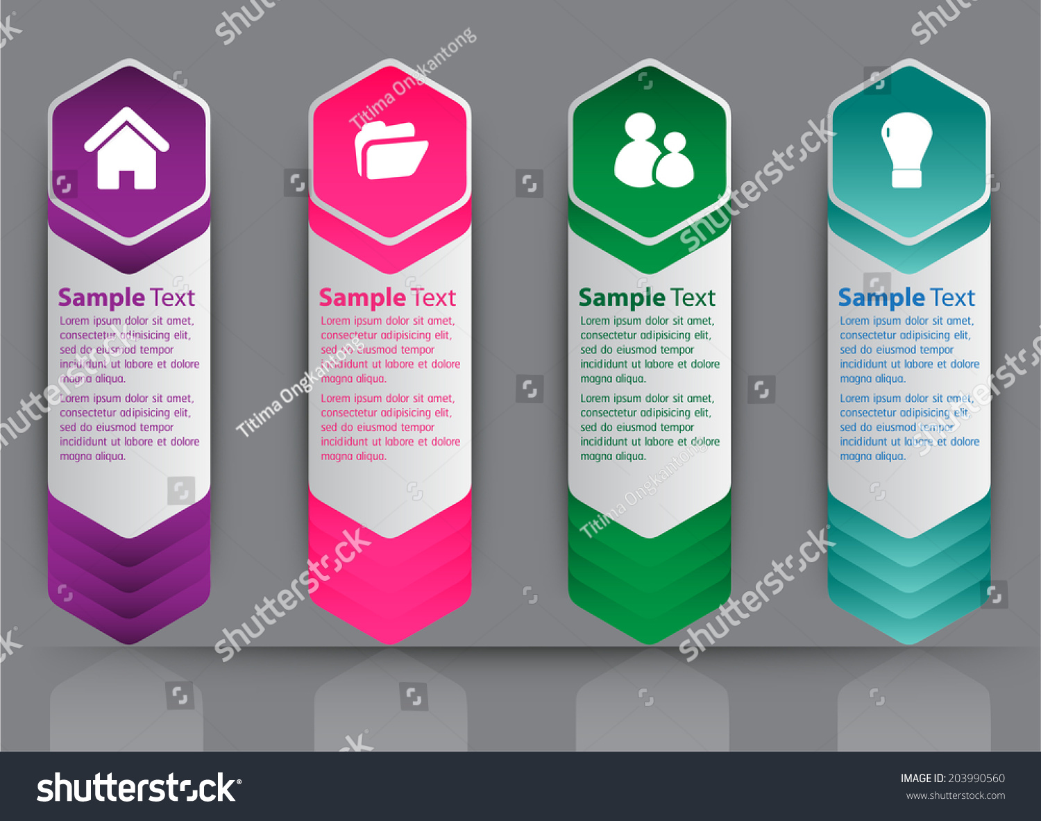 Text Box Template Website Numbers Icon Stock Vector (Royalty Free ...