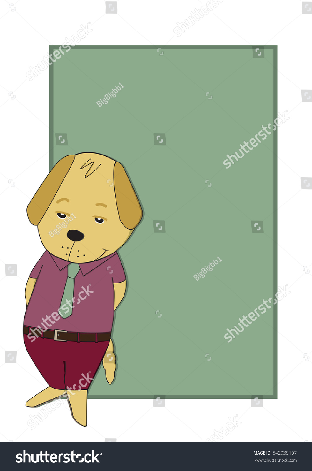 Text Box Dogs Wearing Work Vector Stock Vector (Royalty Free) 542939107