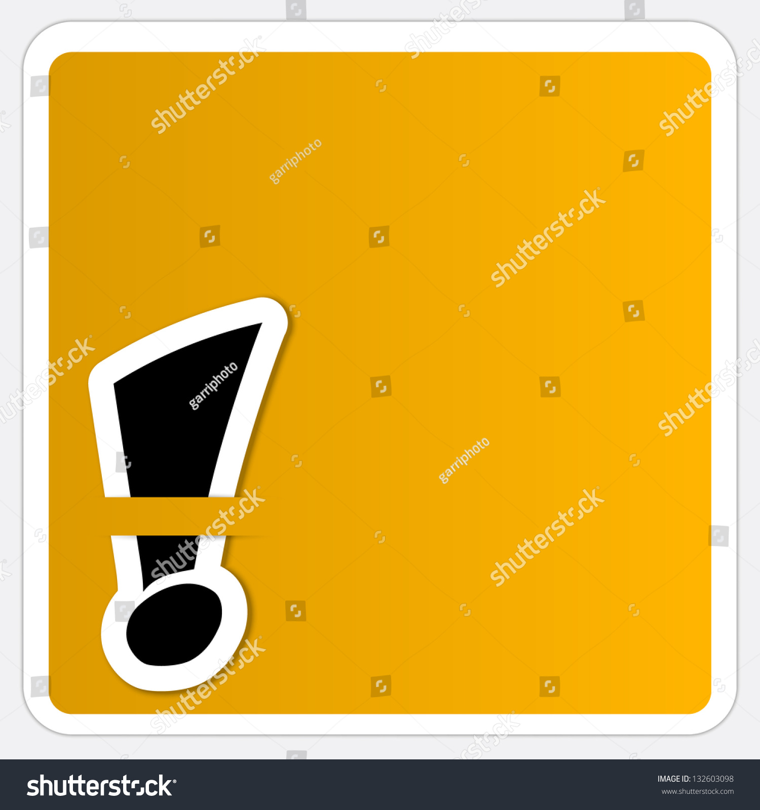 Text Box Exclamation Mark Stock Vector (Royalty Free) 132603098 ...