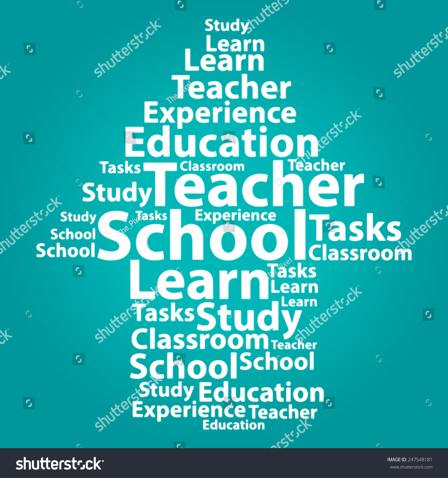 Text Cloud Education Wordcloud Typography Concept Stock Vector Royalty