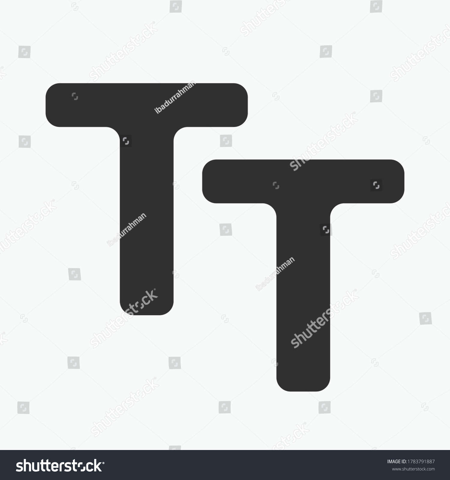 Text Format Font Style Formatting Icon Stock Vector (Royalty Free ...