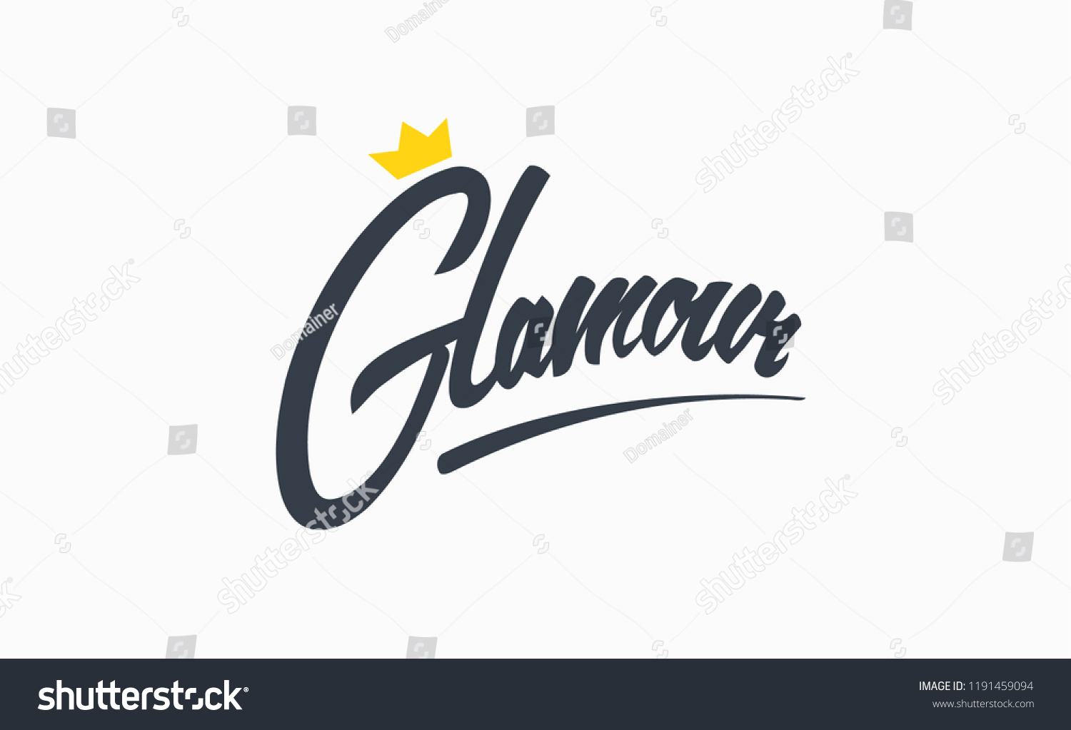 Text Glamour Lettering Vector Stock Vector (Royalty Free) 1191459094