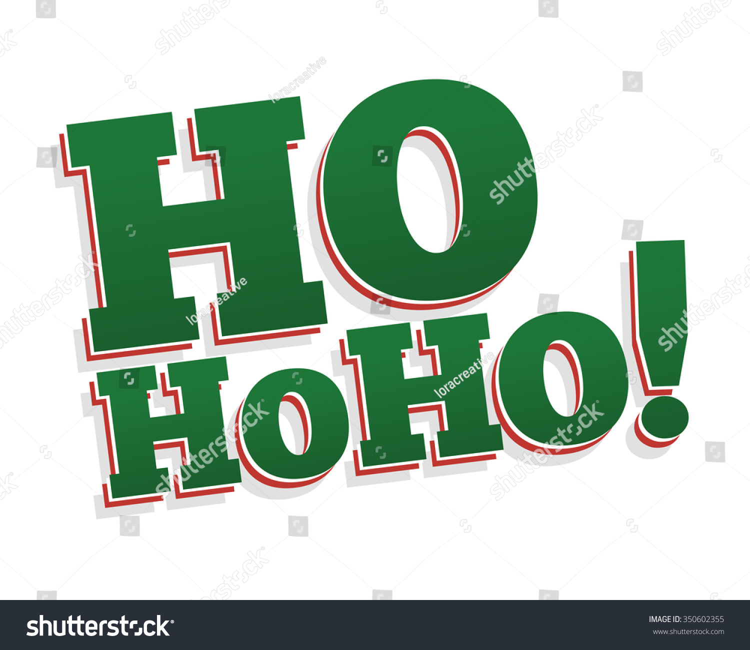 Text Hohoho Vector Illustration Stock Vector (Royalty Free) 350602355