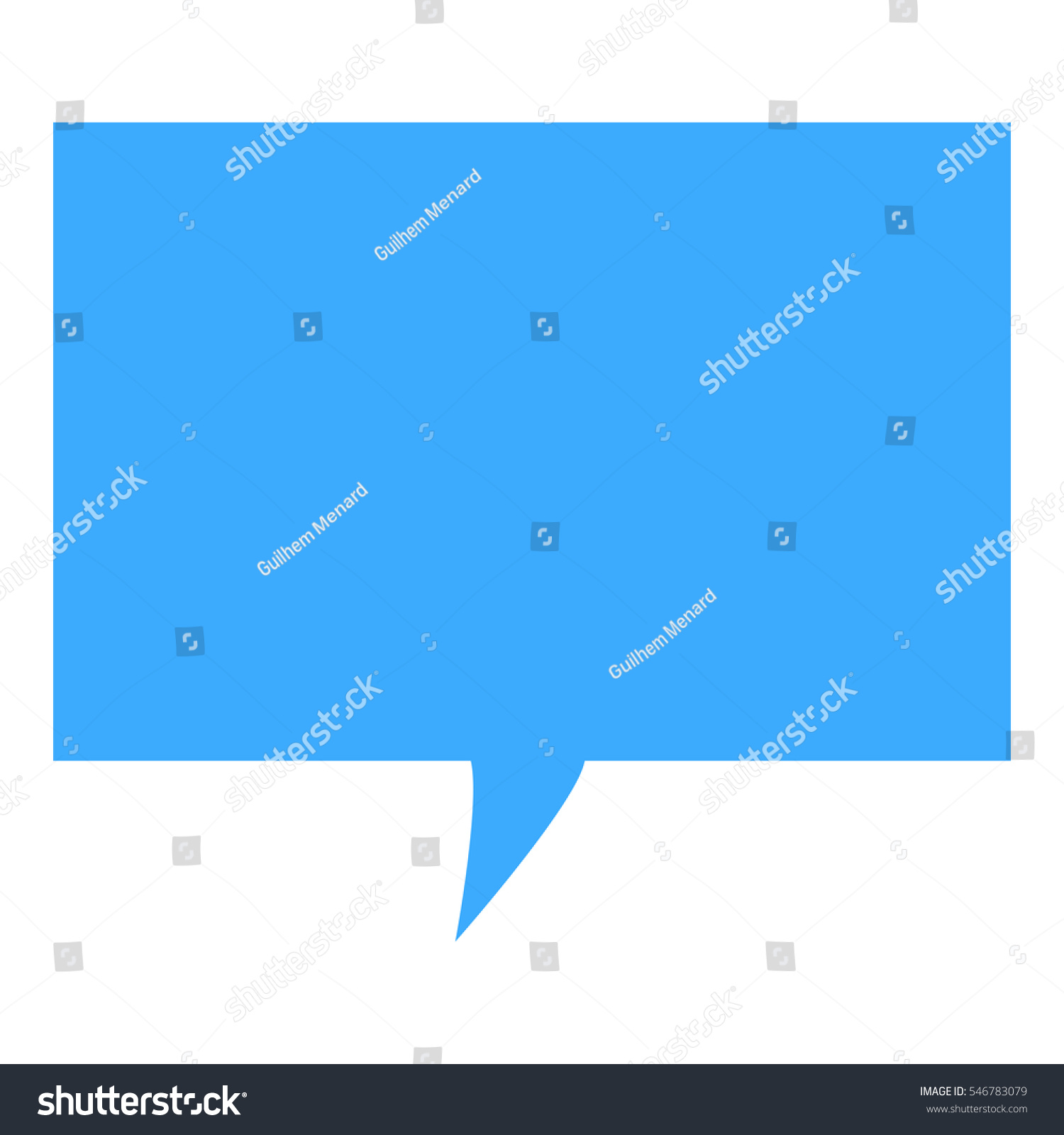 Text Message Icon Glyph Blue Stock Vector (Royalty Free) 546783079